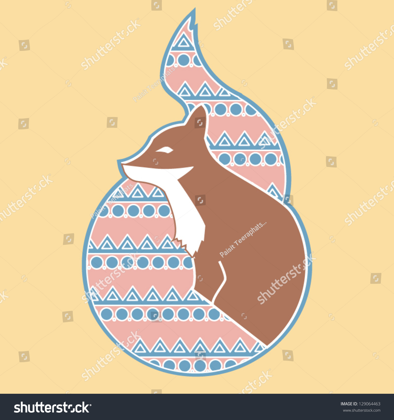 Fox Beauty Tailor Stock Vector (Royalty Free) 129064463 | Shutterstock