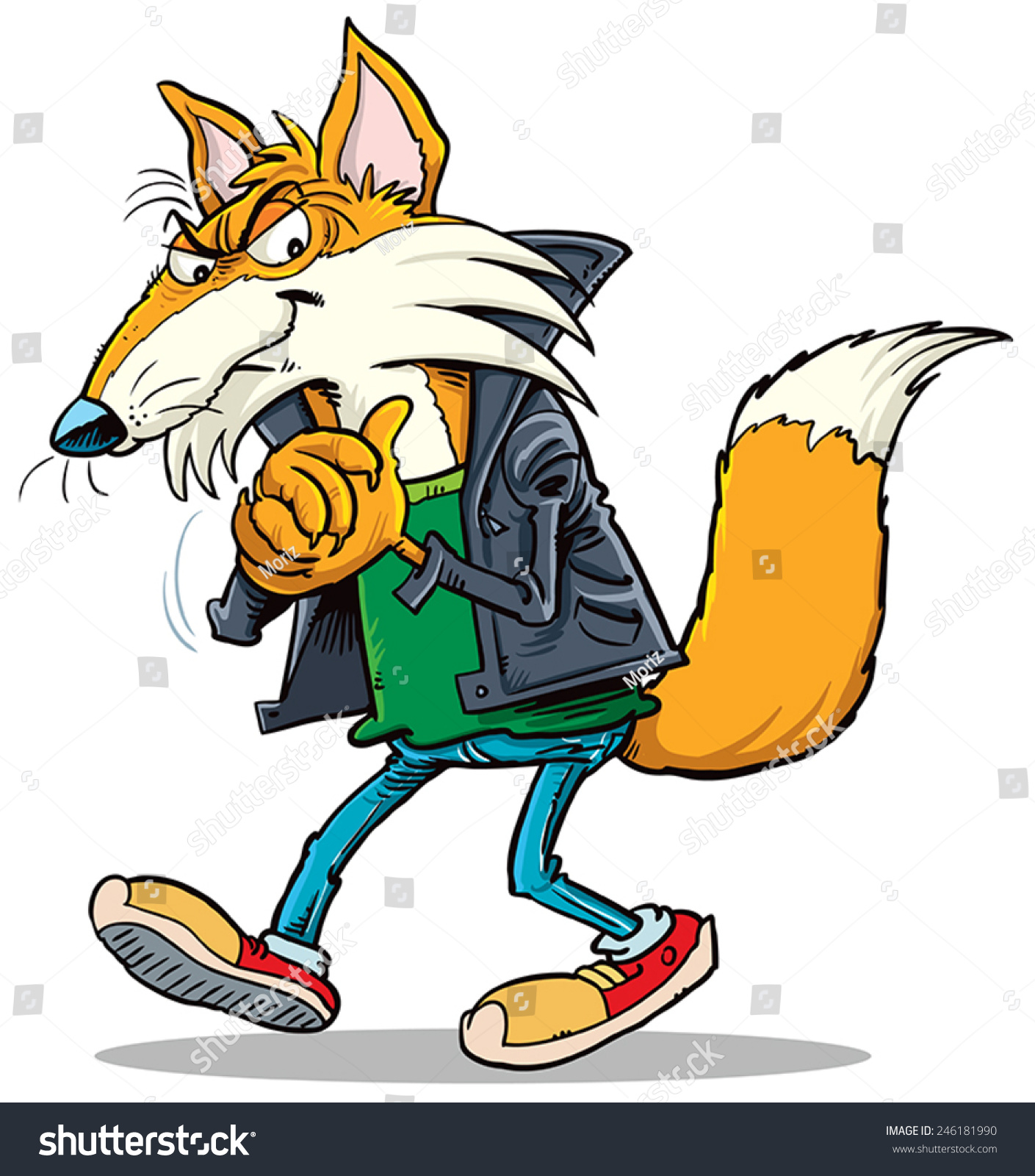Fox Cartoon Mascot Stock Vector (Royalty Free) 246181990