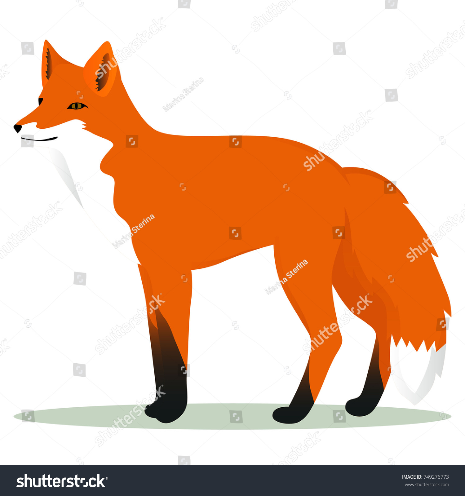 Fox Cartoon Vector Illustration Stock Vector (Royalty Free) 749276773 ...