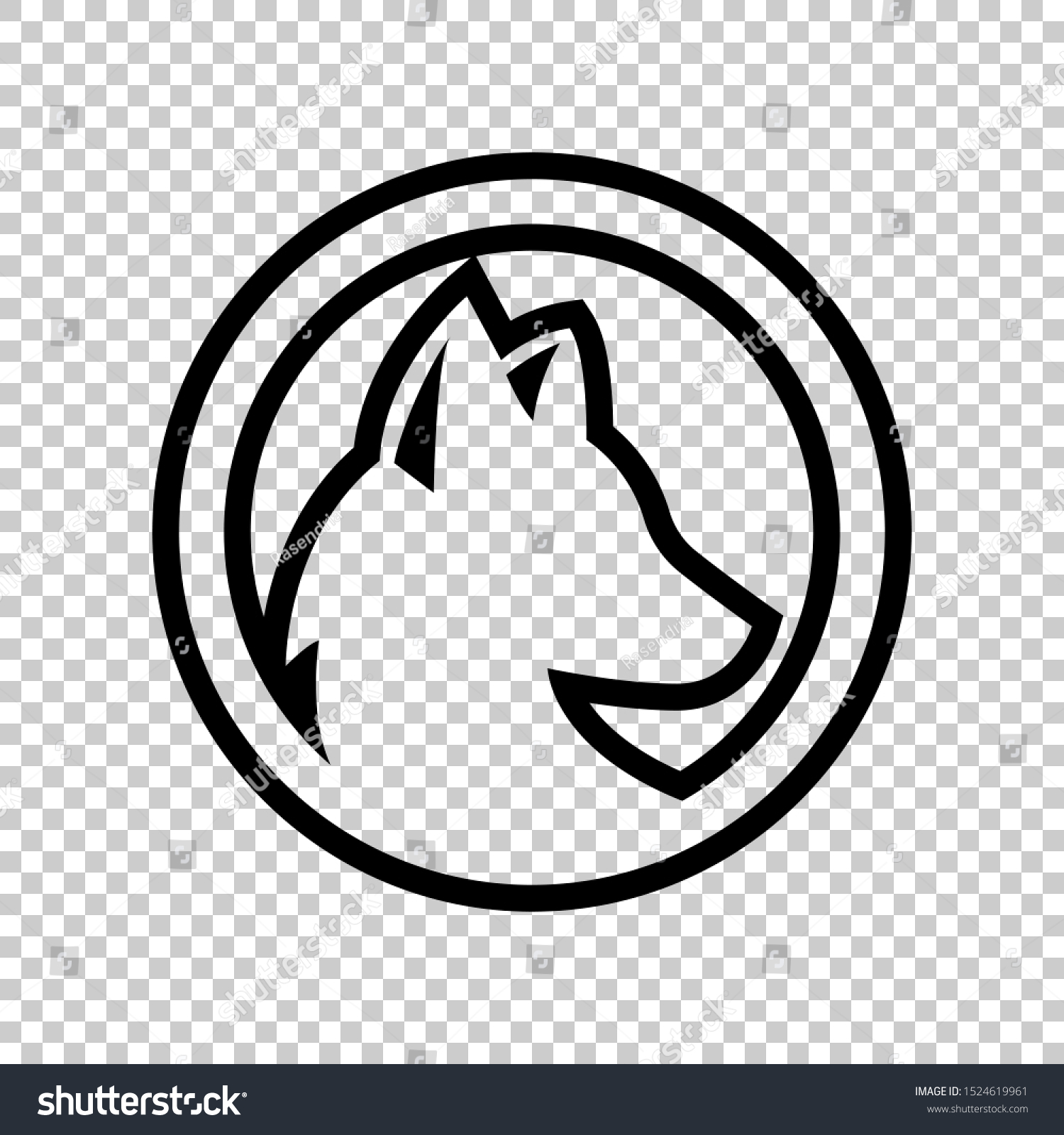 Fox Circle Line Design Vector Illustration Stock Vector (Royalty Free ...