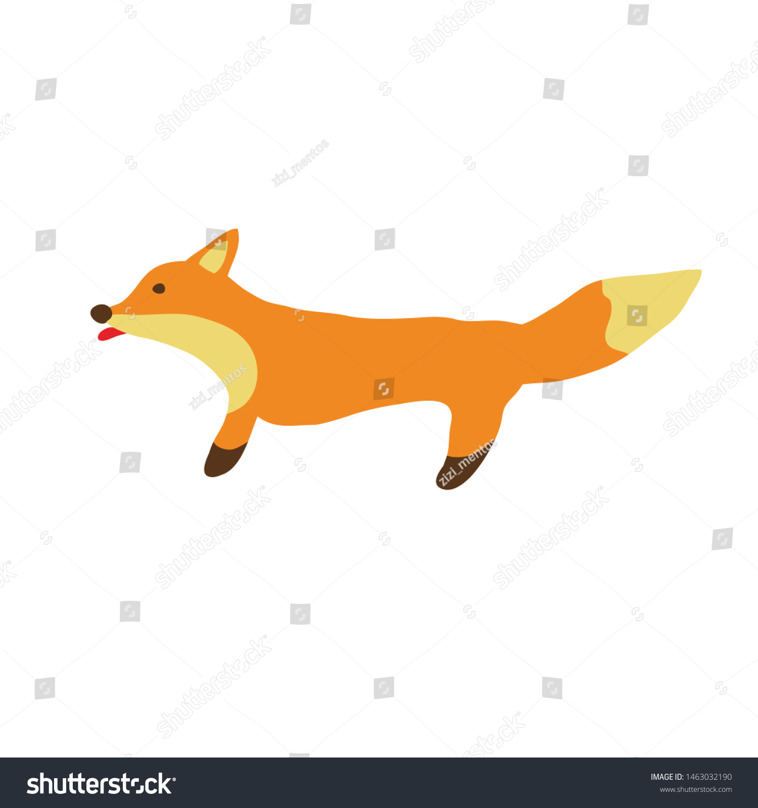 Fox Hand Draw Icon Vector Illustration Stock Vector (Royalty Free ...