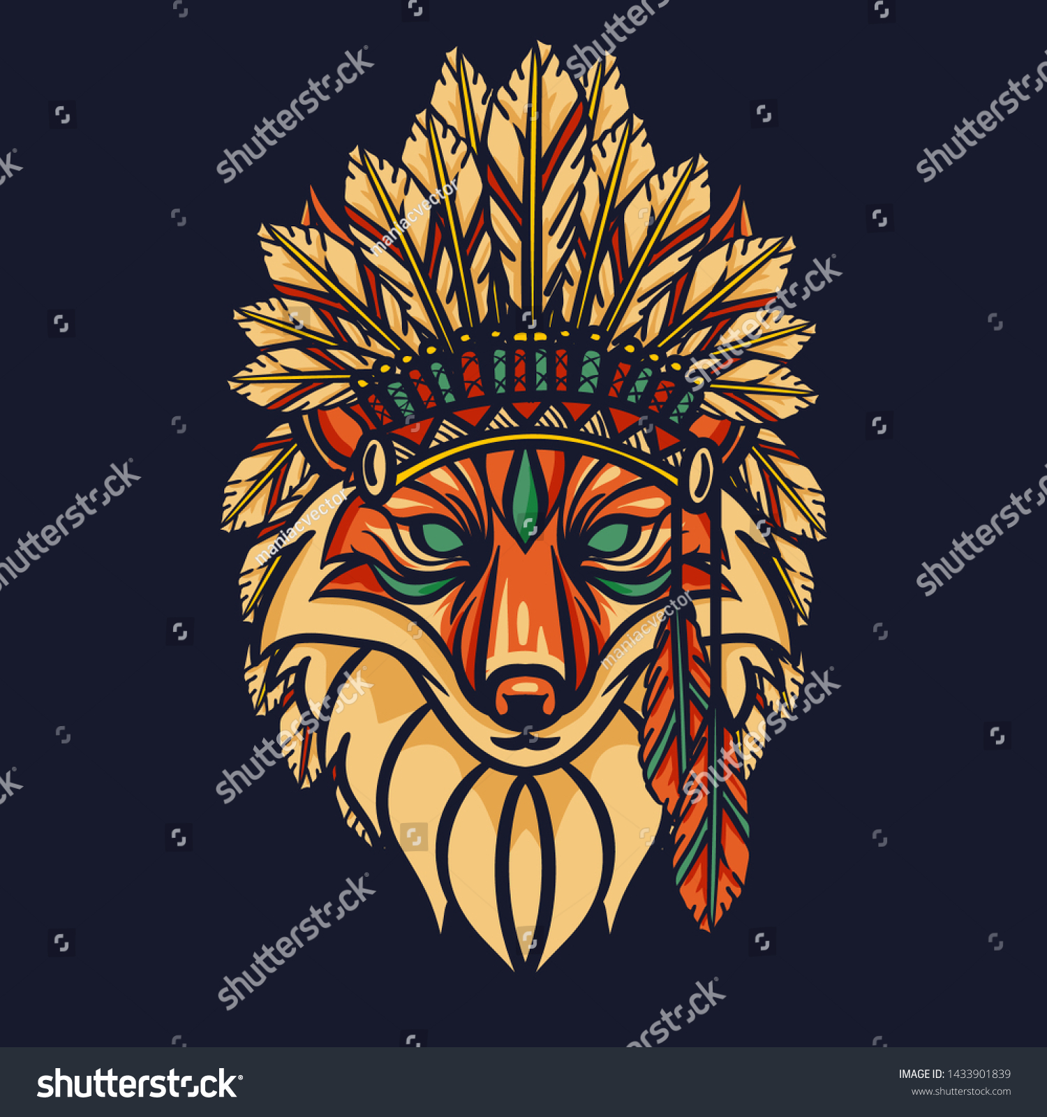 Fox Head Graphic Vector Design Tshirt Stock Vector (Royalty Free ...