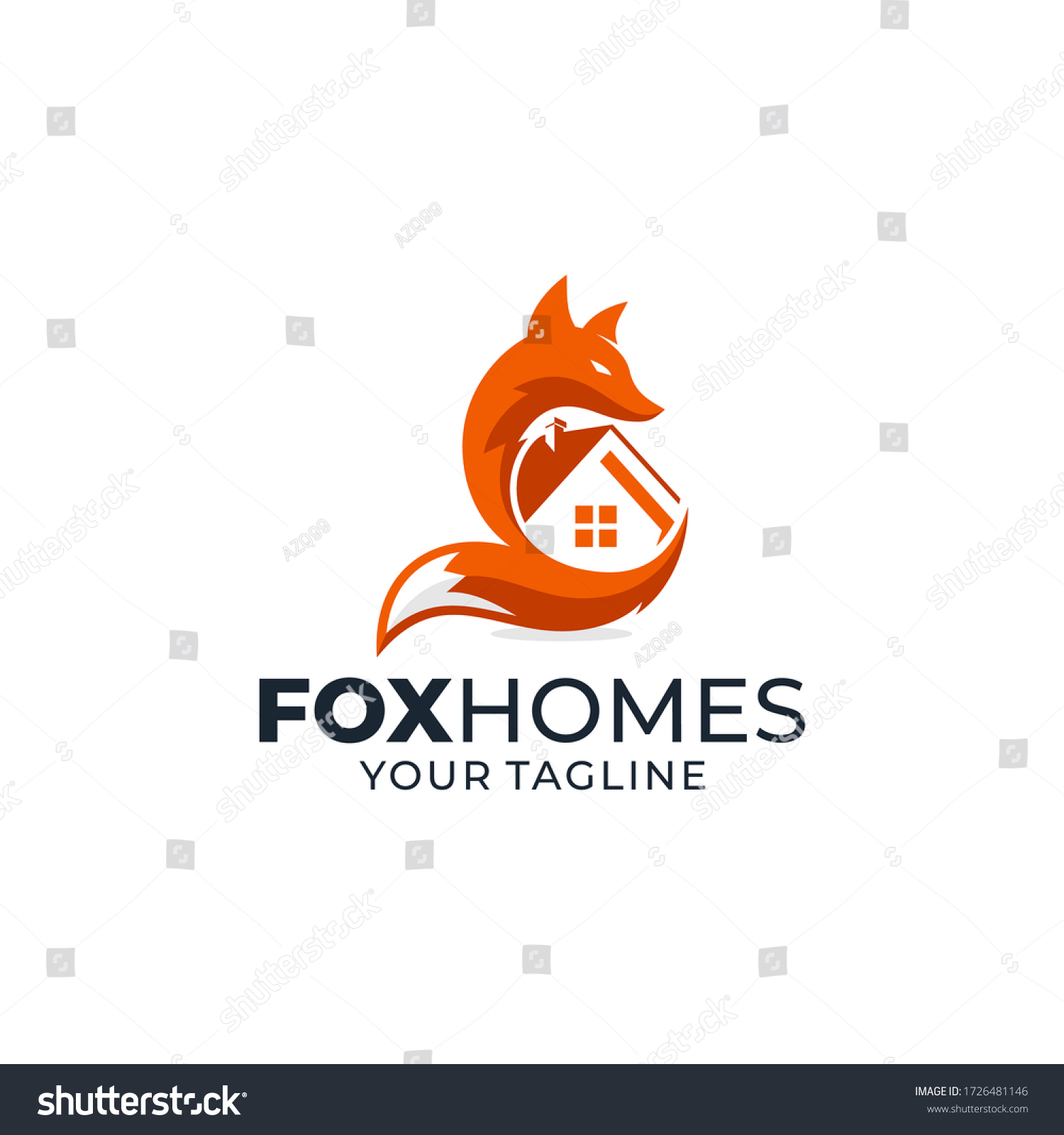 Fox Homes Logo Vector Design Template Stock Vector (Royalty Free ...