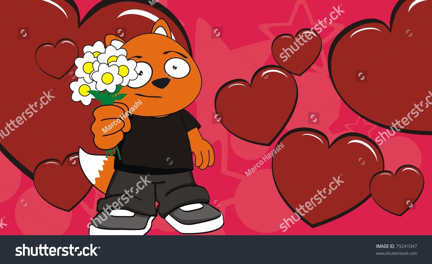 Fox Kid Cartoon Background Vector Format: vector de stock (libre de ...