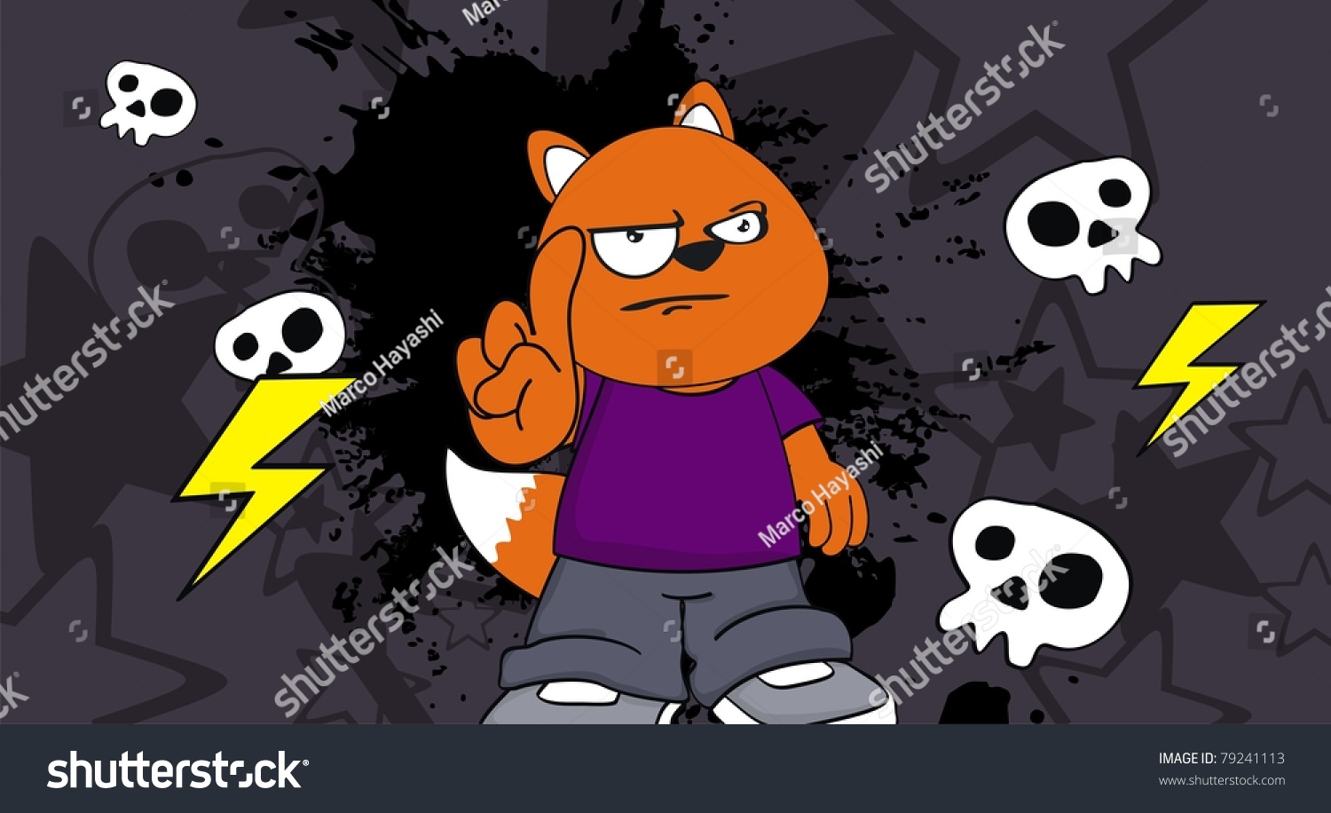 Fox Kid Cartoon Background Vector Format: vector de stock (libre de ...