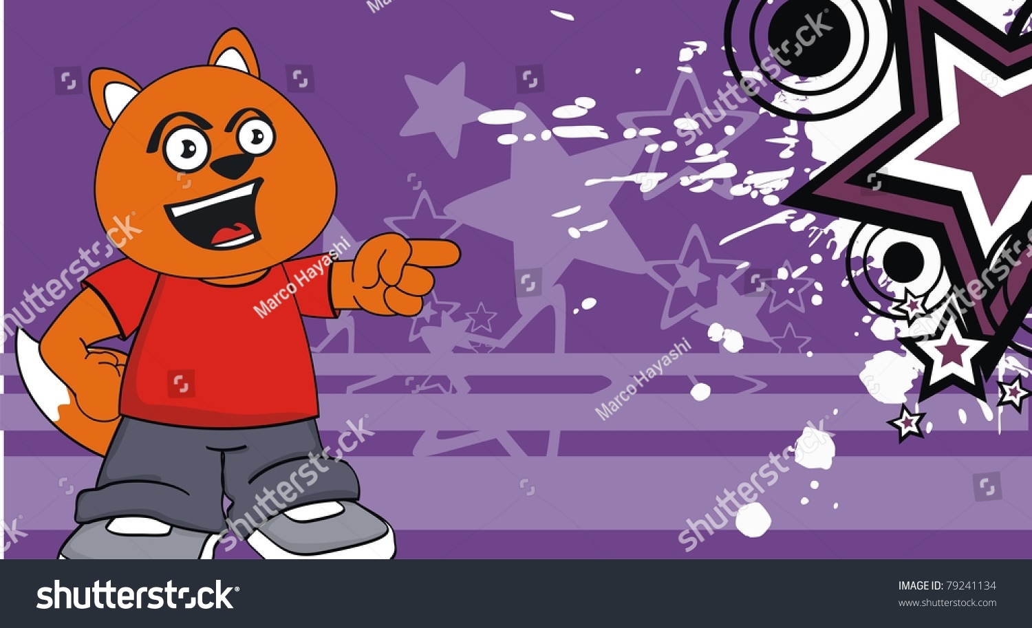 Fox Kid Cartoon Background Vector Format: vector de stock (libre de ...