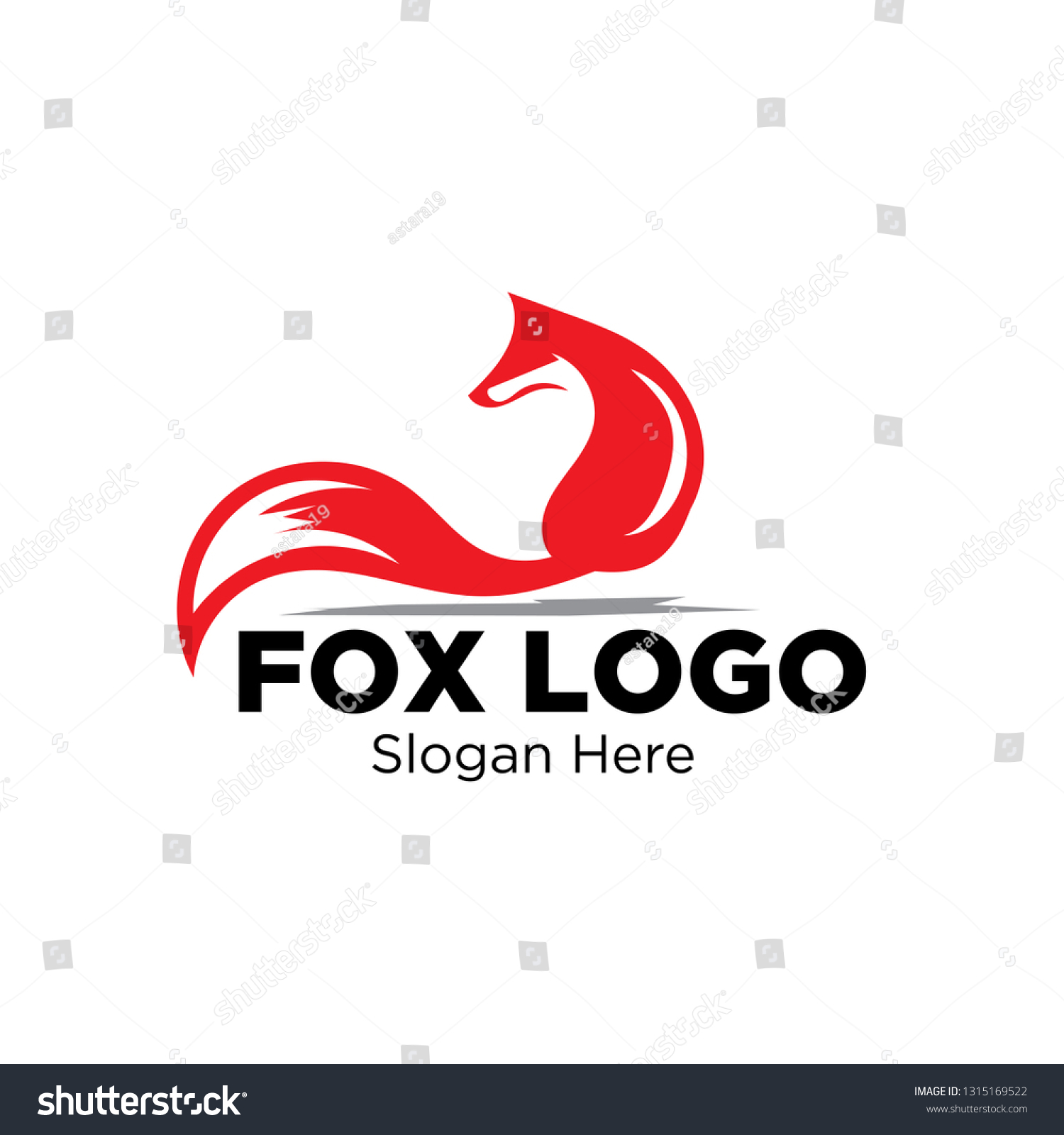 Fox Logo Designs Stock Vector (Royalty Free) 1315169522