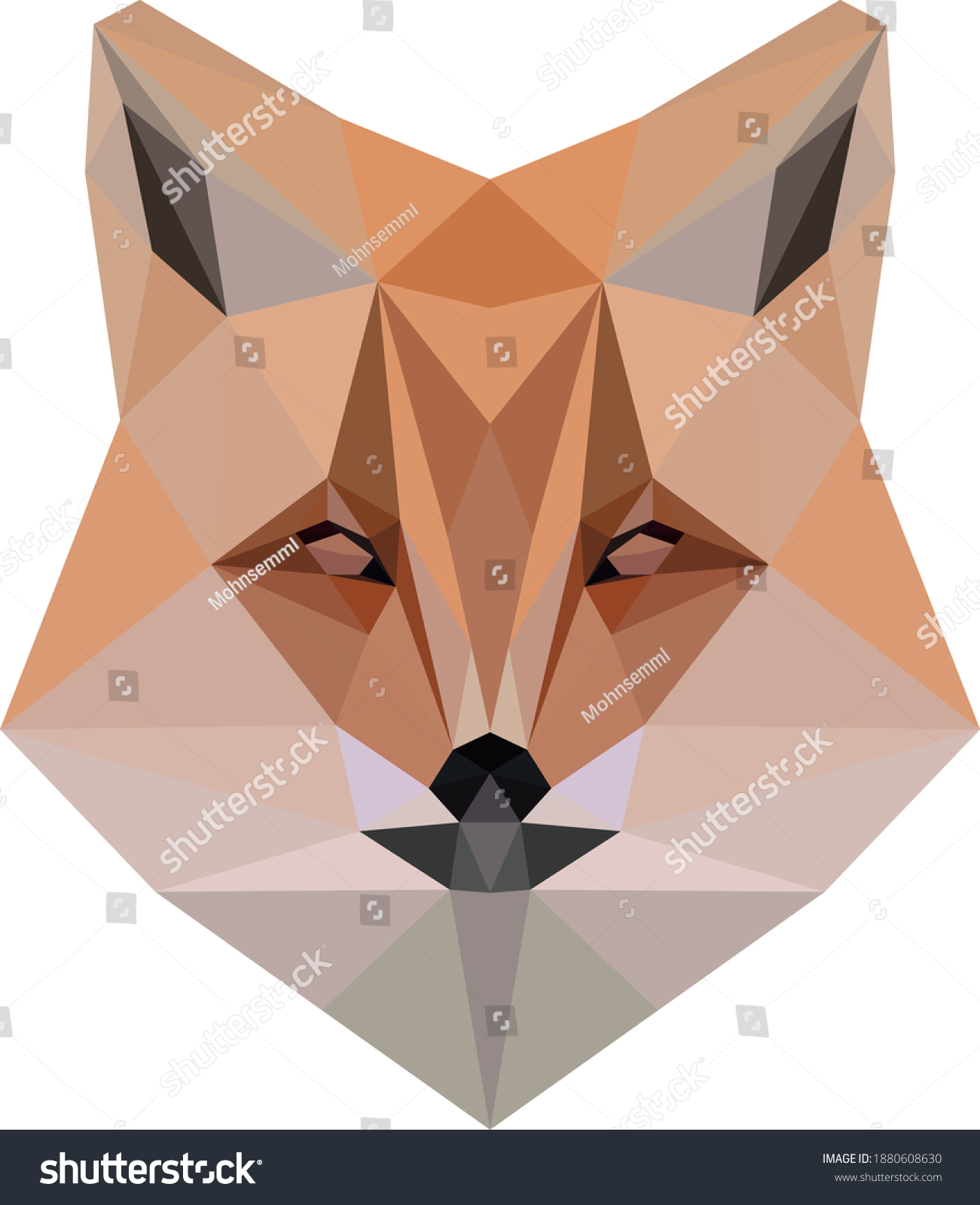 Fox Low Poly Vector Illustration Stock Vector (Royalty Free) 1880608630 ...