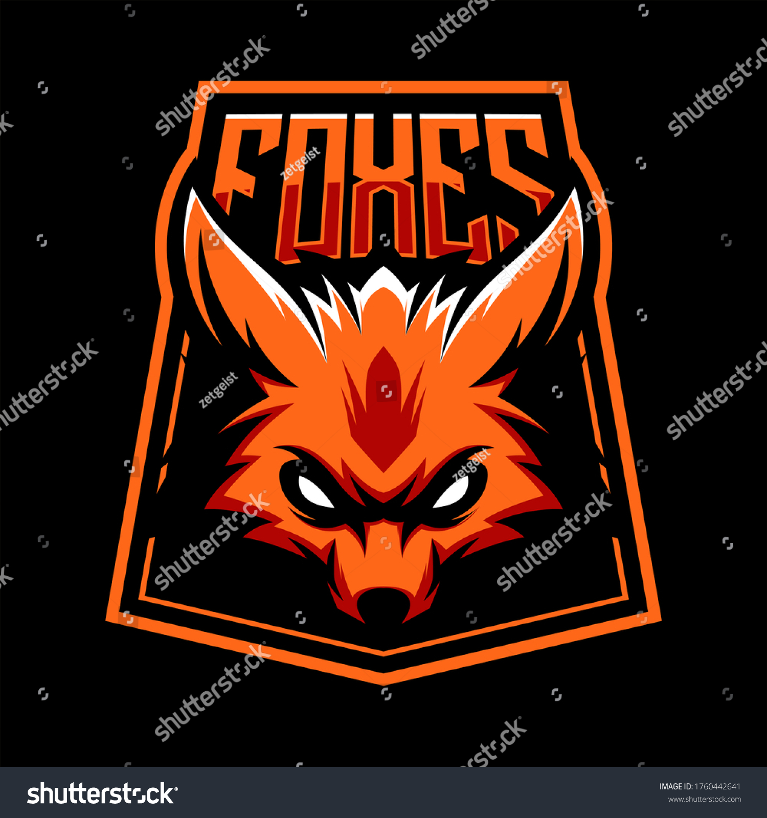 Fox Shield Logo Mascot Vector Illustration Stock Vector (Royalty Free ...