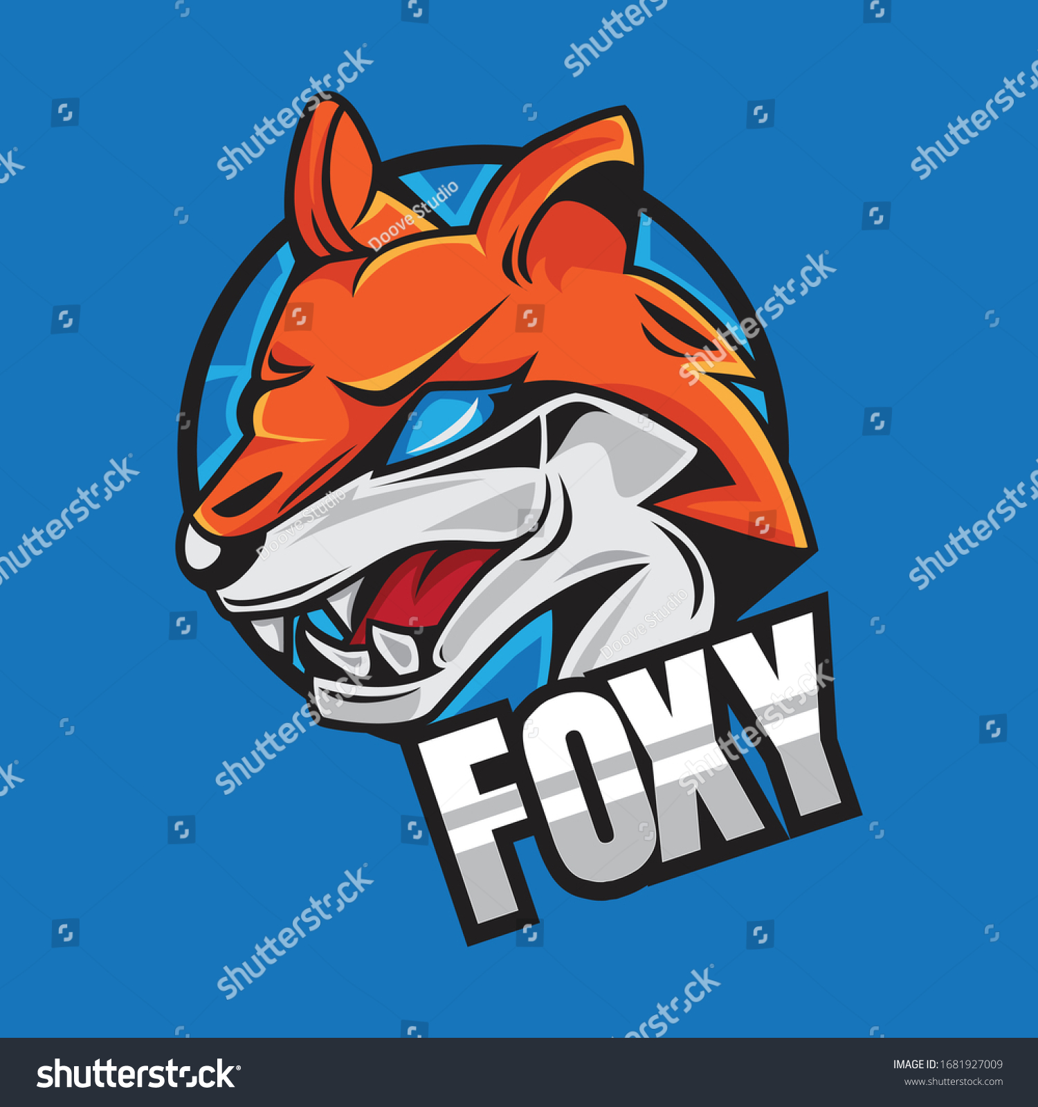 Foxy E Sport Logo Vector Illustration Stock Vector (Royalty Free ...