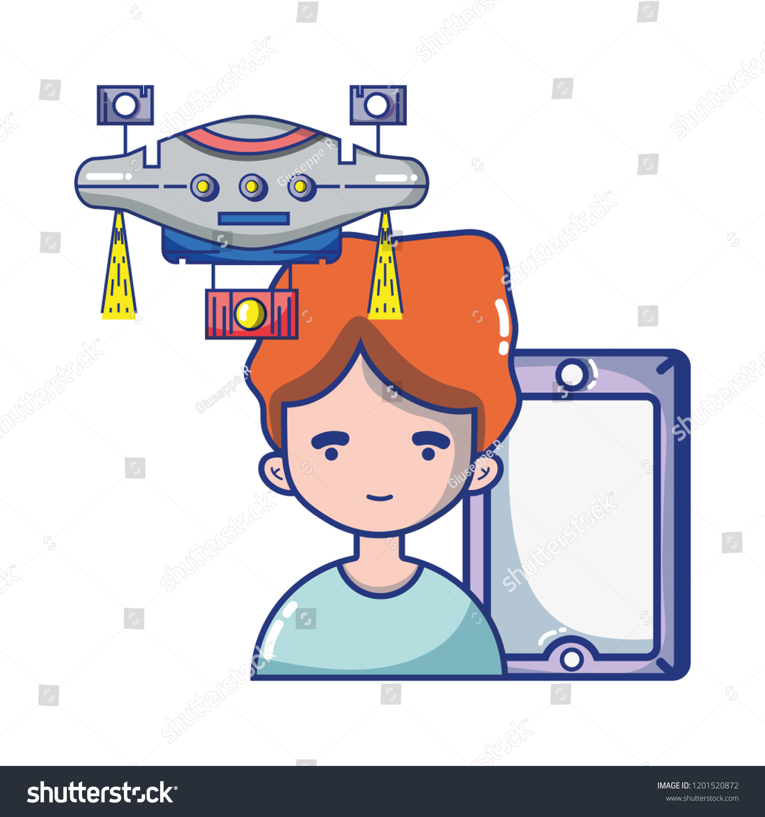Fpv Goggles Technology Cartoons Stock Vector (Royalty Free) 1201520872 ...