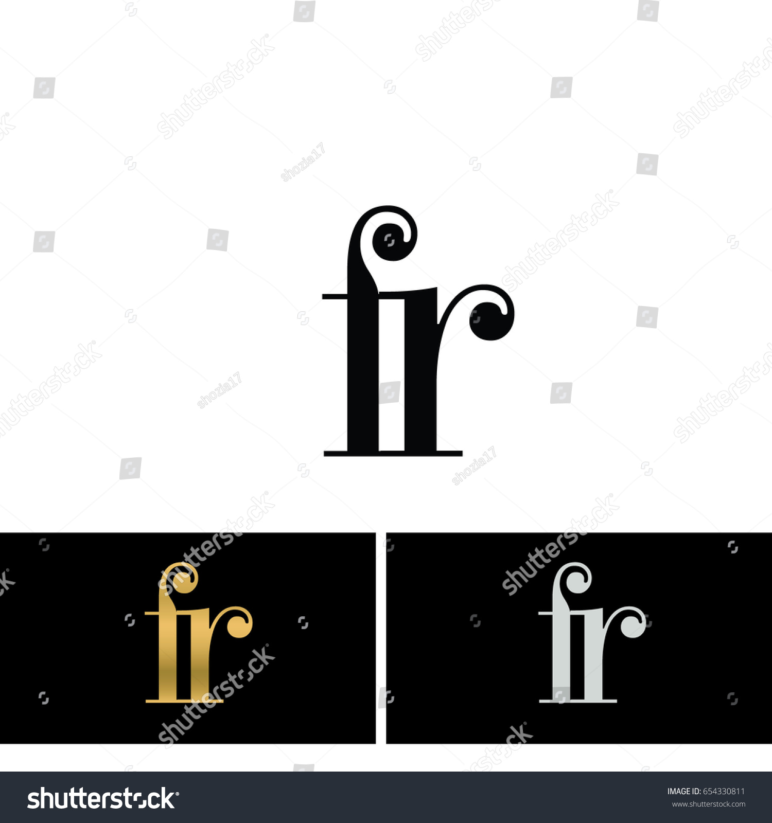 Fr Lettercase Symbol Stock Vector (Royalty Free) 654330811 | Shutterstock