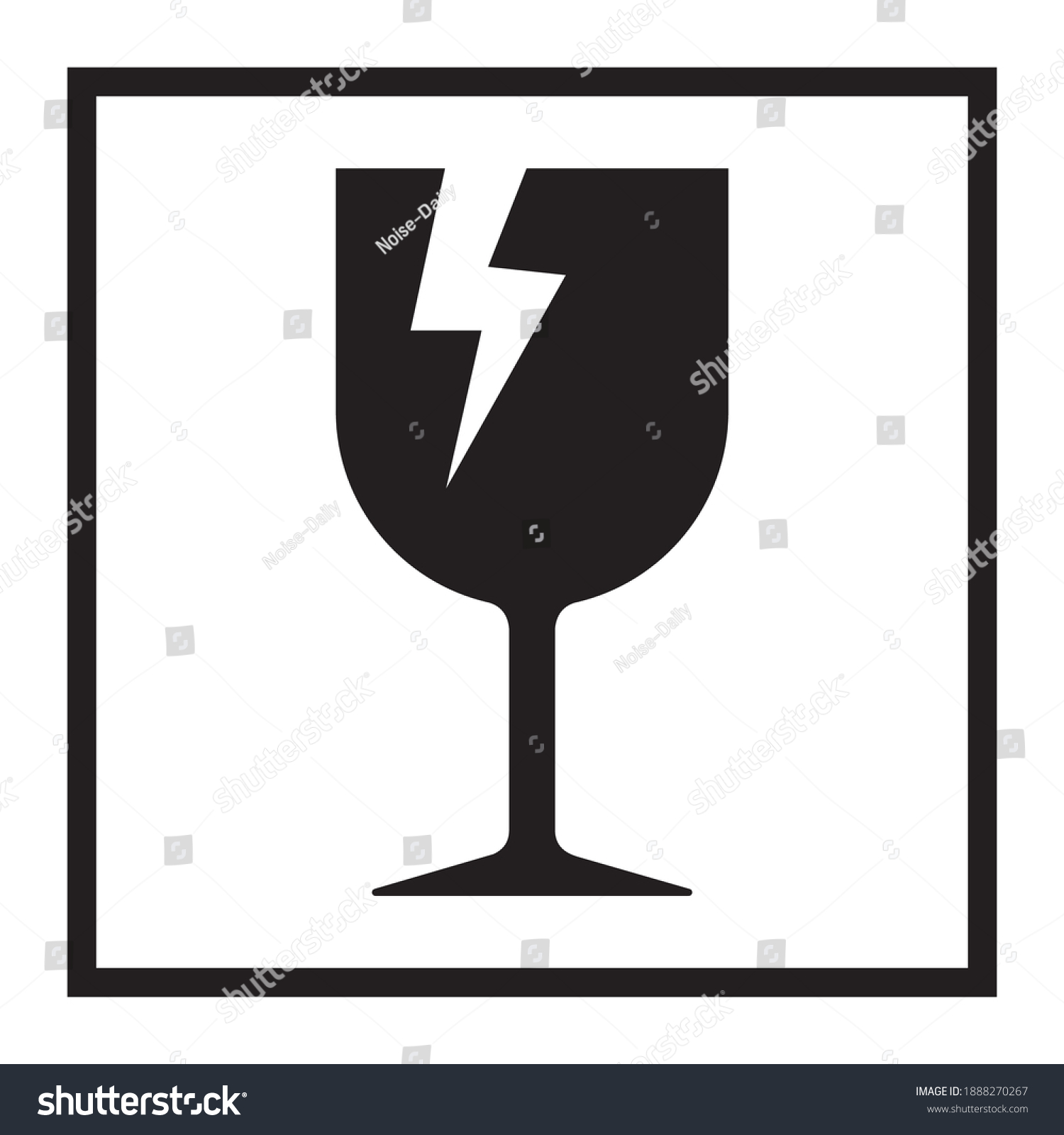 Fragile Caution Icon Symbol Vector Stock Vector (Royalty Free ...