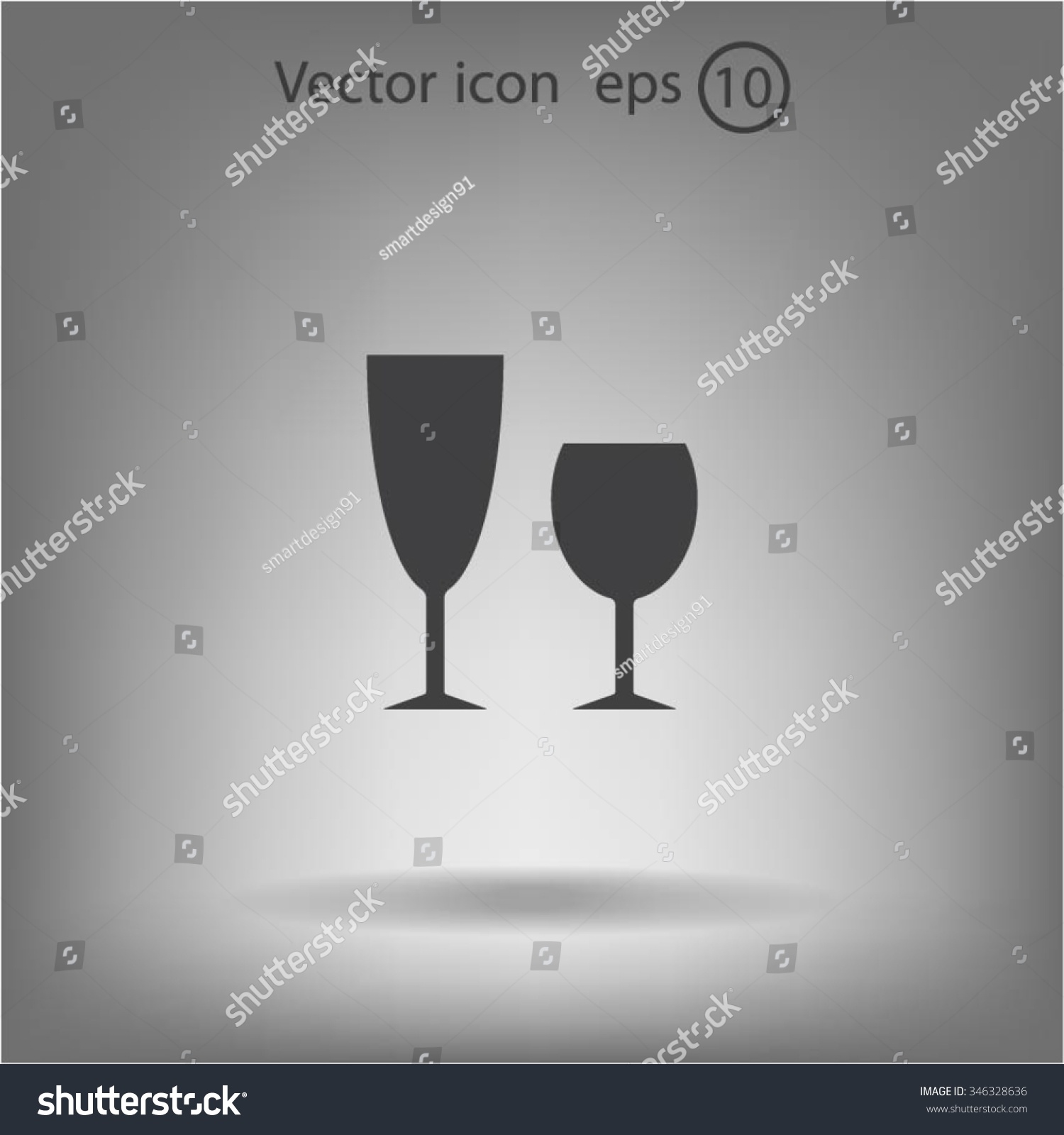 Fragile Packaging Symbol Glass Icon Vector เวกเตอร์สต็อก ปลอดค่า