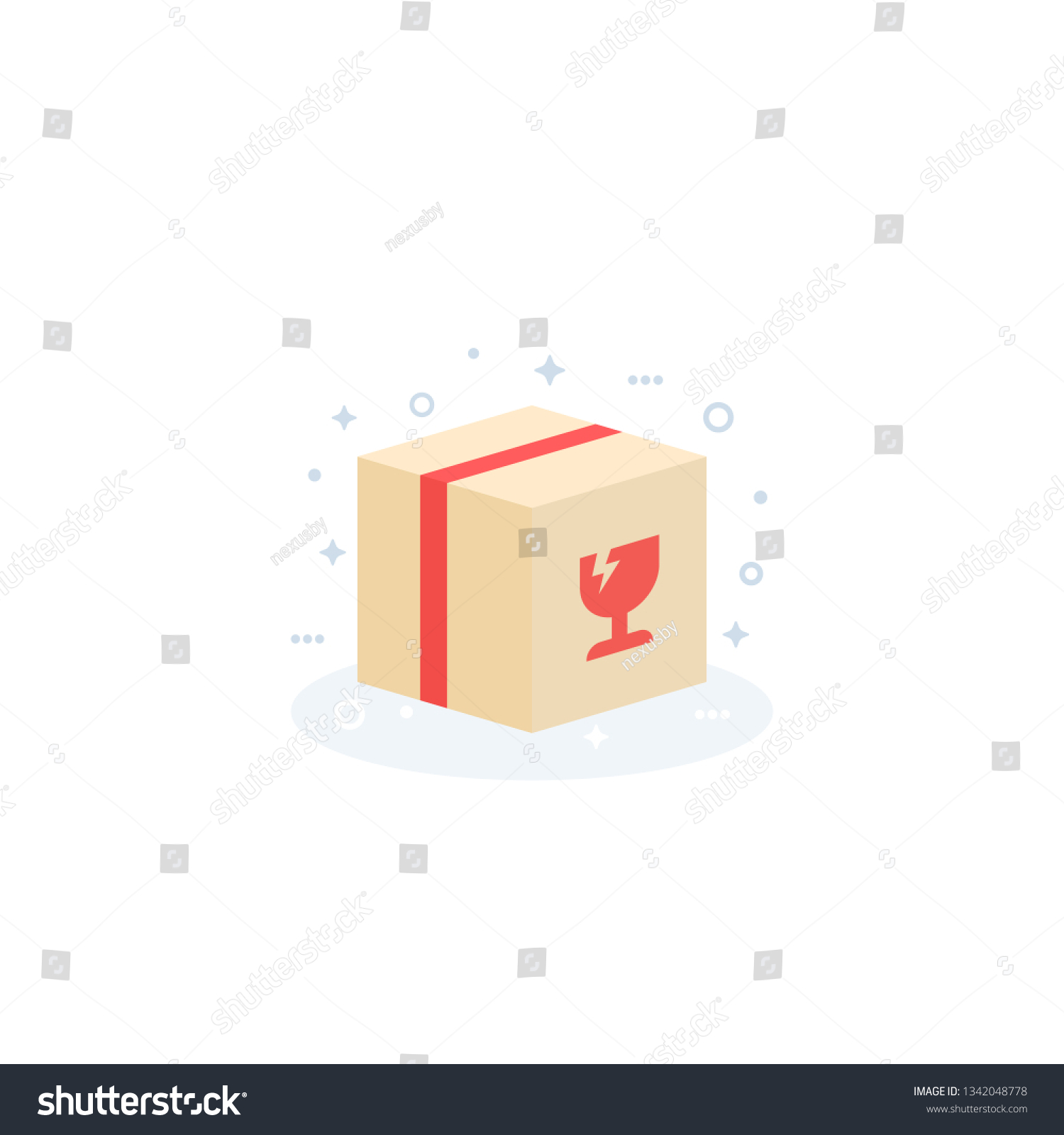Fragile Parcel Package Vector Icon Stock Vector (Royalty Free ...