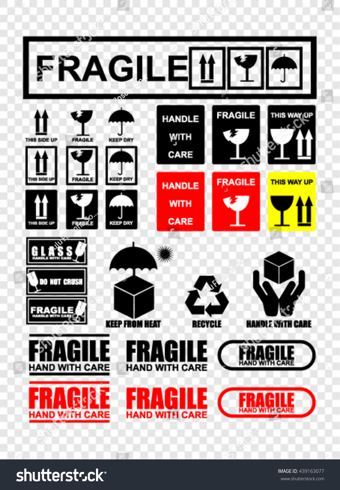 Fragile Sticker Stock Vector (Royalty Free) 439163077 | Shutterstock