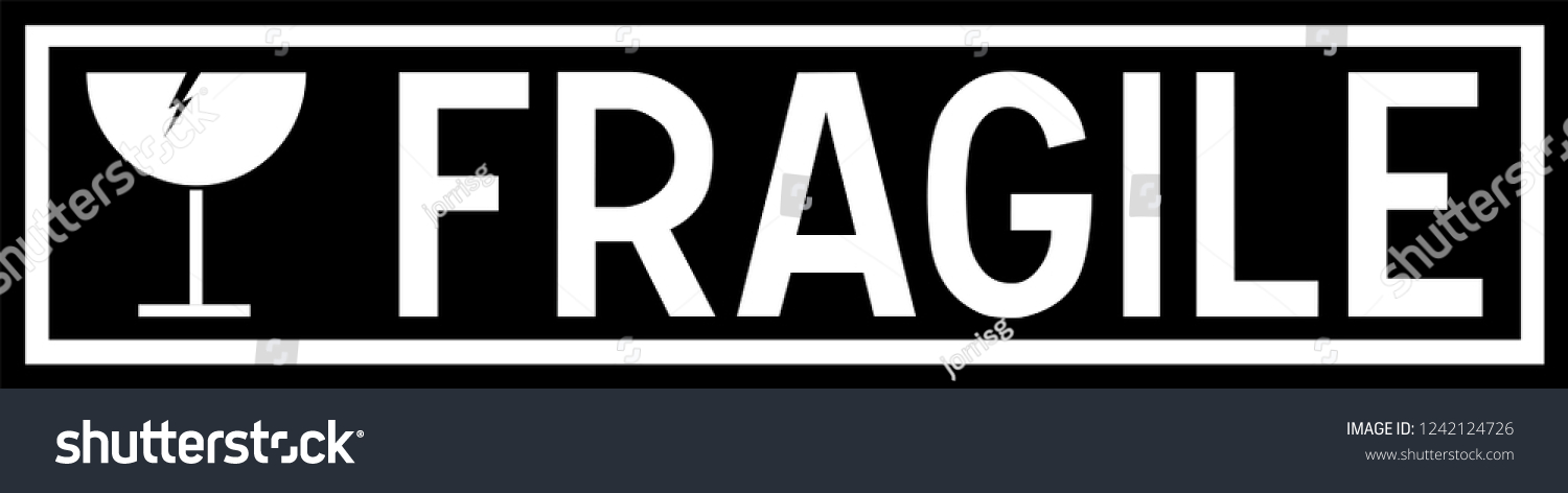 Fragile Sticker Packaging 库存矢量图（免版税）1242124726 | Shutterstock