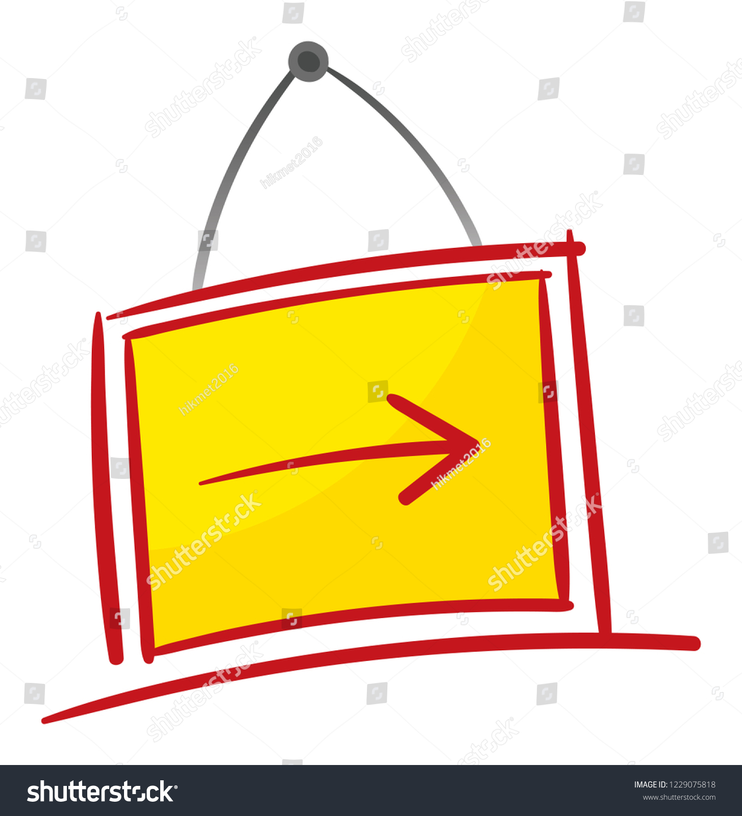 Frame Arrow Hand Drawn Vector Stock Vector (Royalty Free) 1229075818 ...