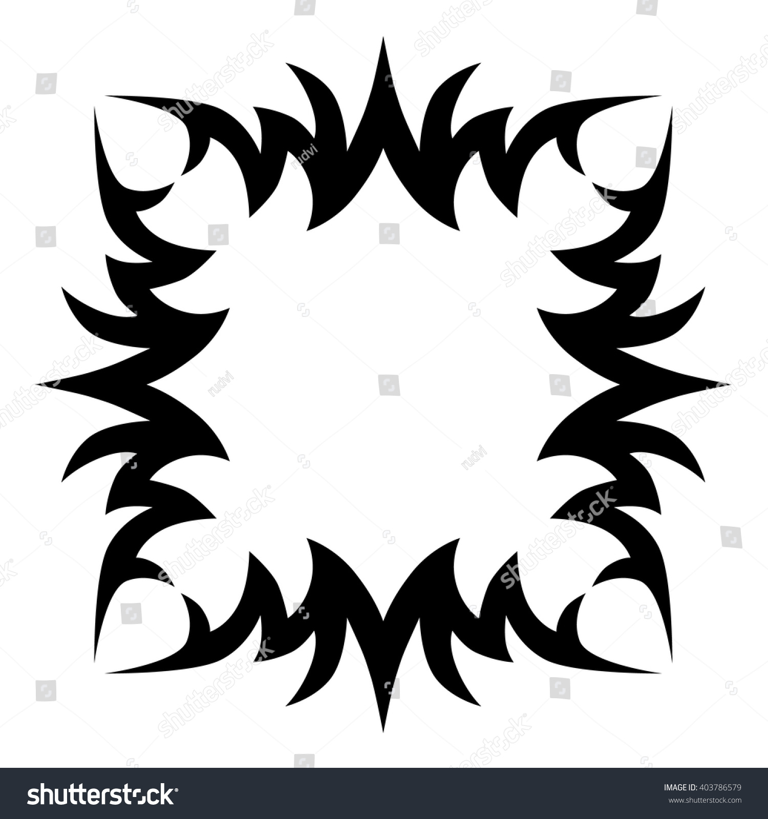 Frame Black Vector Design Sketch Pattern Stock Vector (Royalty Free ...