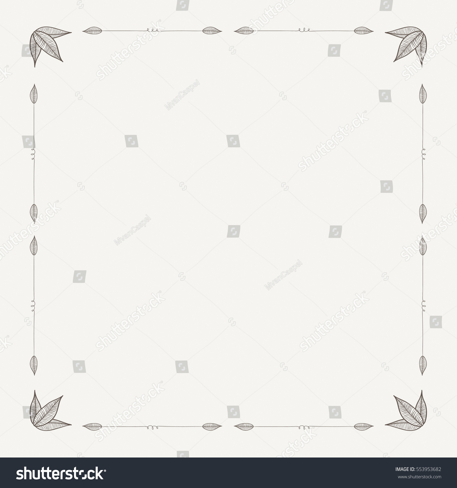 「Frame Border Line Design Elements Hand」のベクター画像素材（ロイヤリティフリー） 553953682 ...