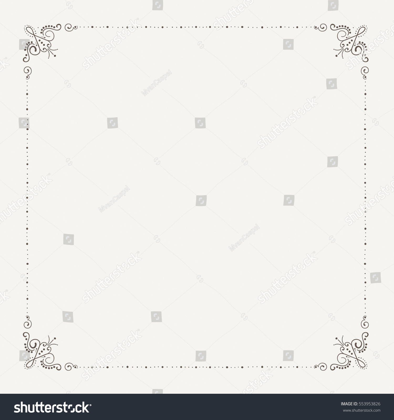 Frame Border Line Design Elements Hand Stock Vector (Royalty Free ...