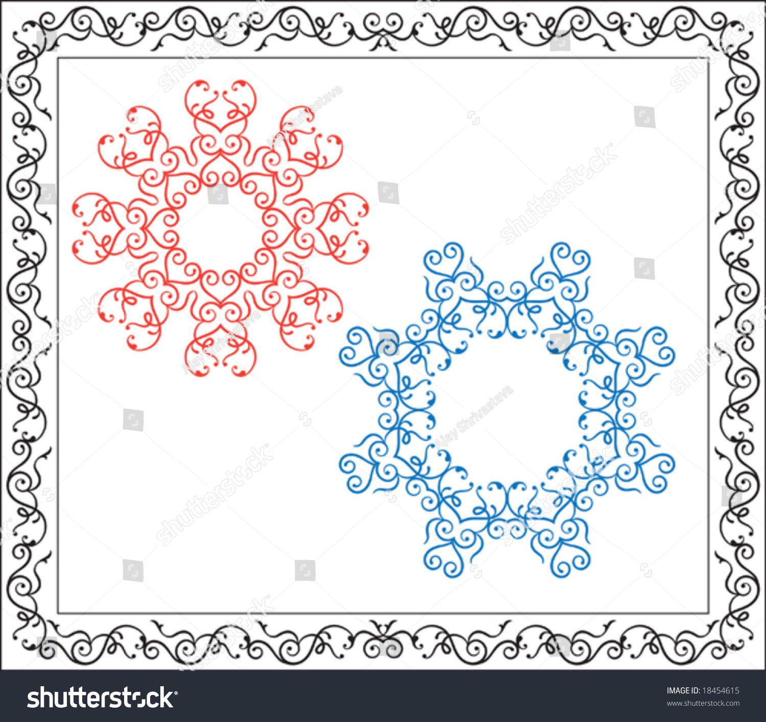 Frame Border Center Piece Designs Stock Vector (Royalty Free) 18454615 ...