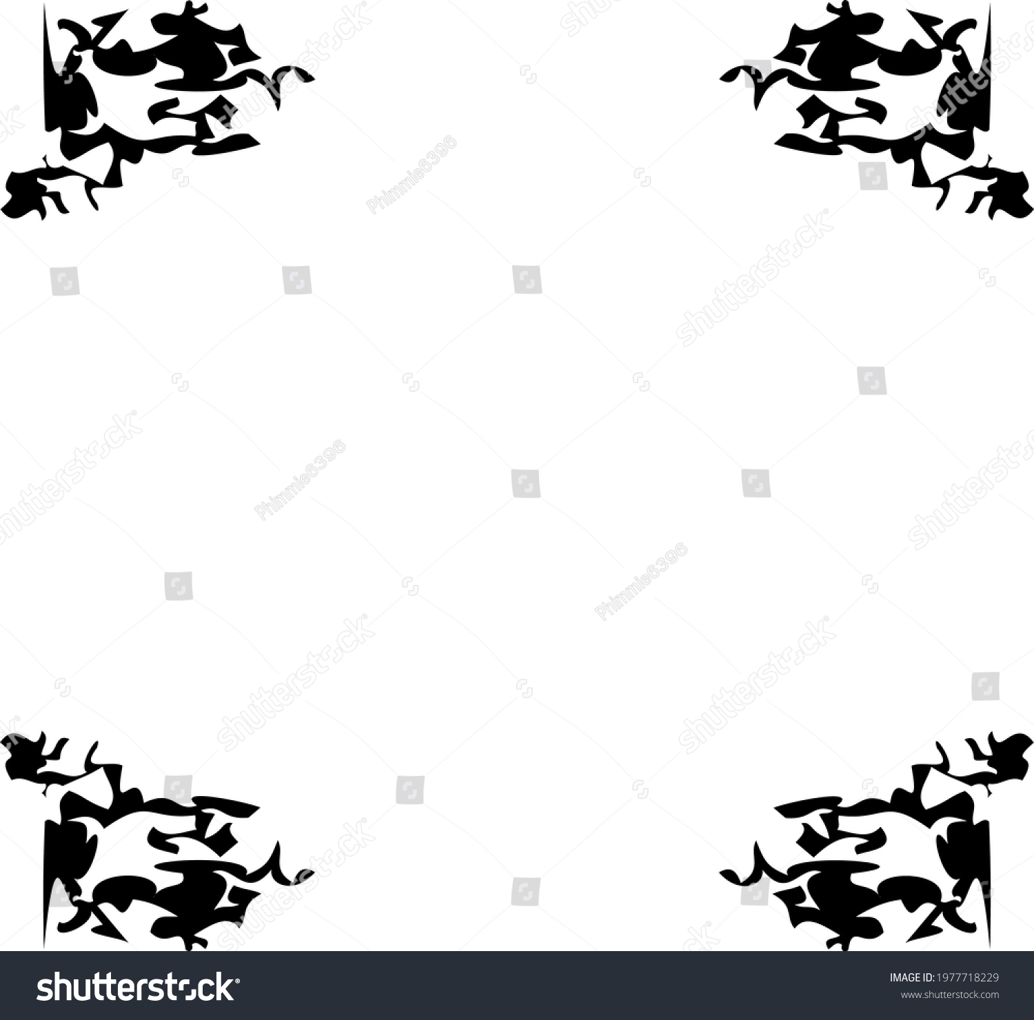 Frame Border Create By Abstract Freeform Stock Vector (Royalty Free ...
