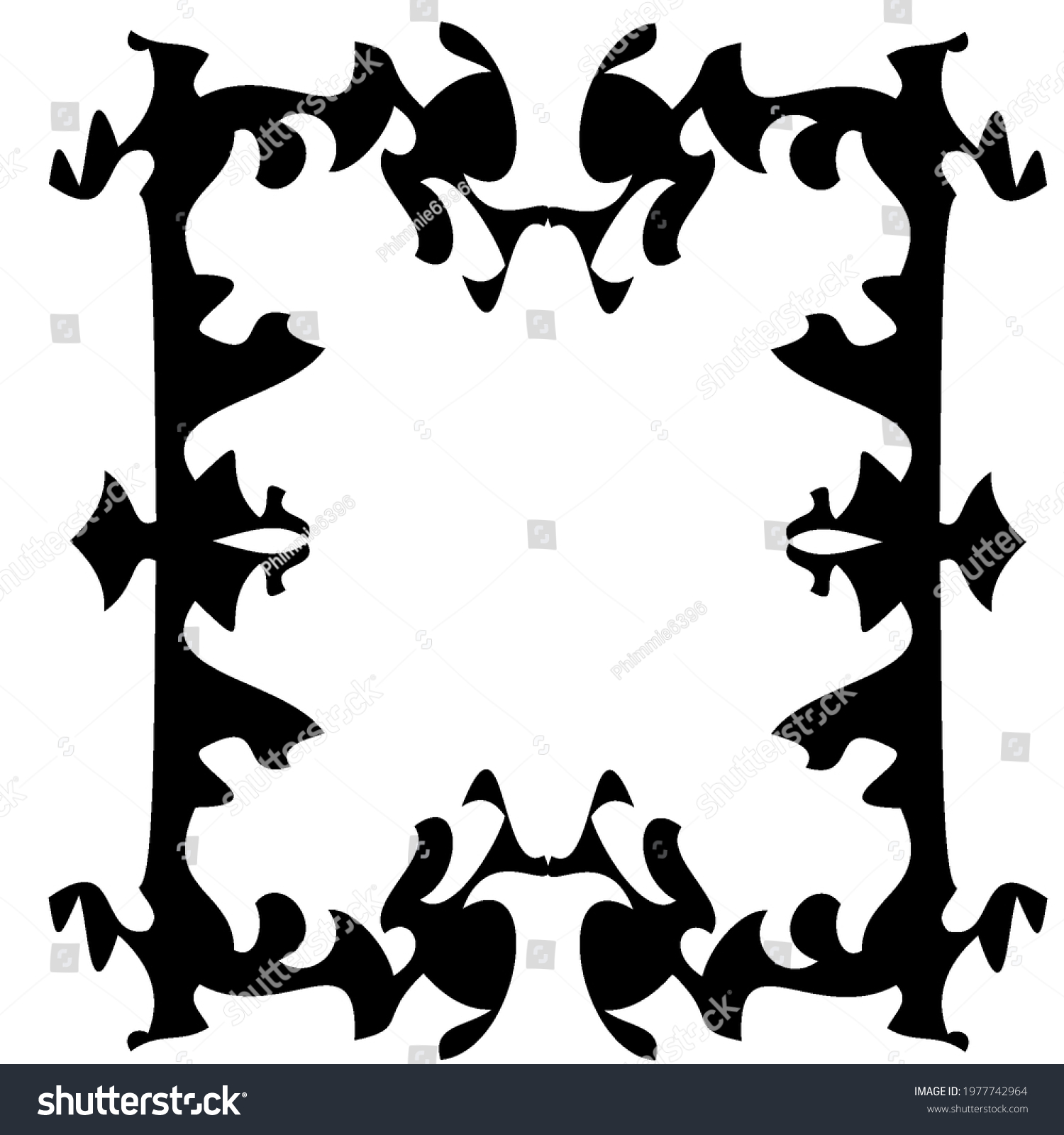 Frame Border Create By Abstract Freeform Stock Vector (Royalty Free ...