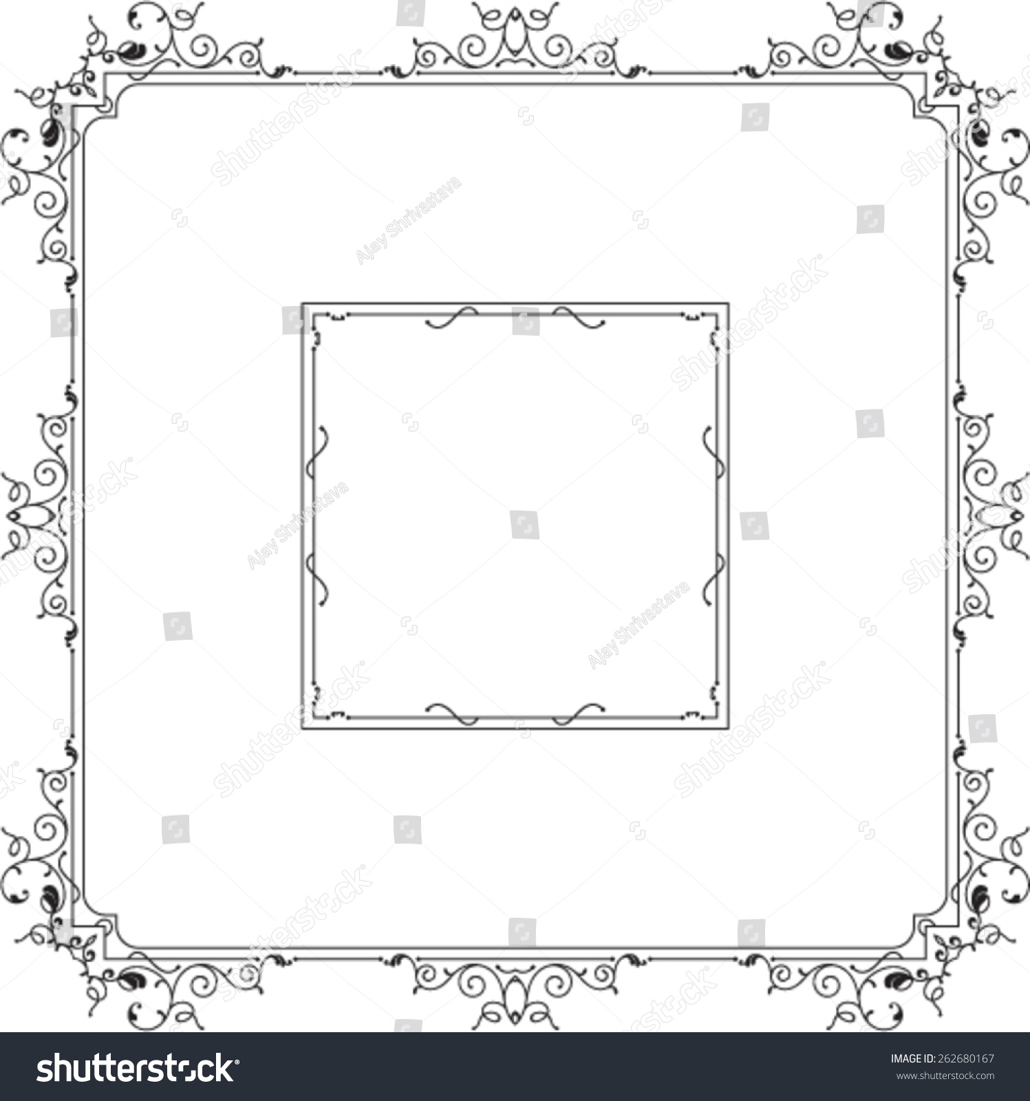 Frame Border Design Vector Art 库存矢量图（免版税）262680167 | Shutterstock