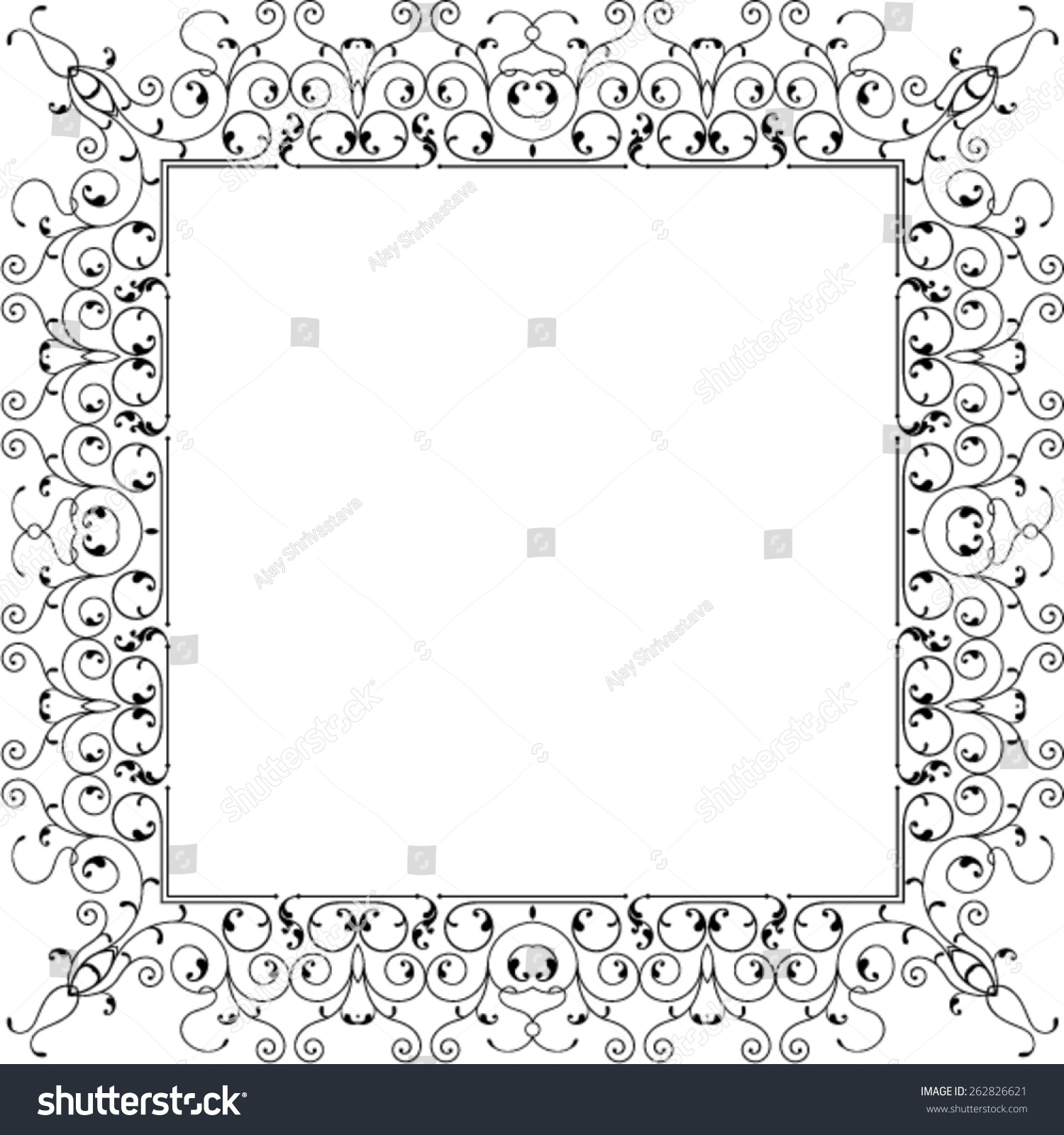 Frame Border Design Vector Art Stock Vector (Royalty Free) 262826621