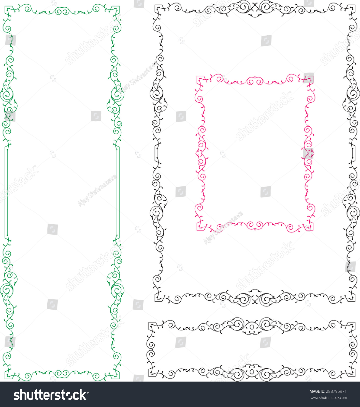 Frame Border Design Vector Art Stock Vector (Royalty Free) 288795971 ...