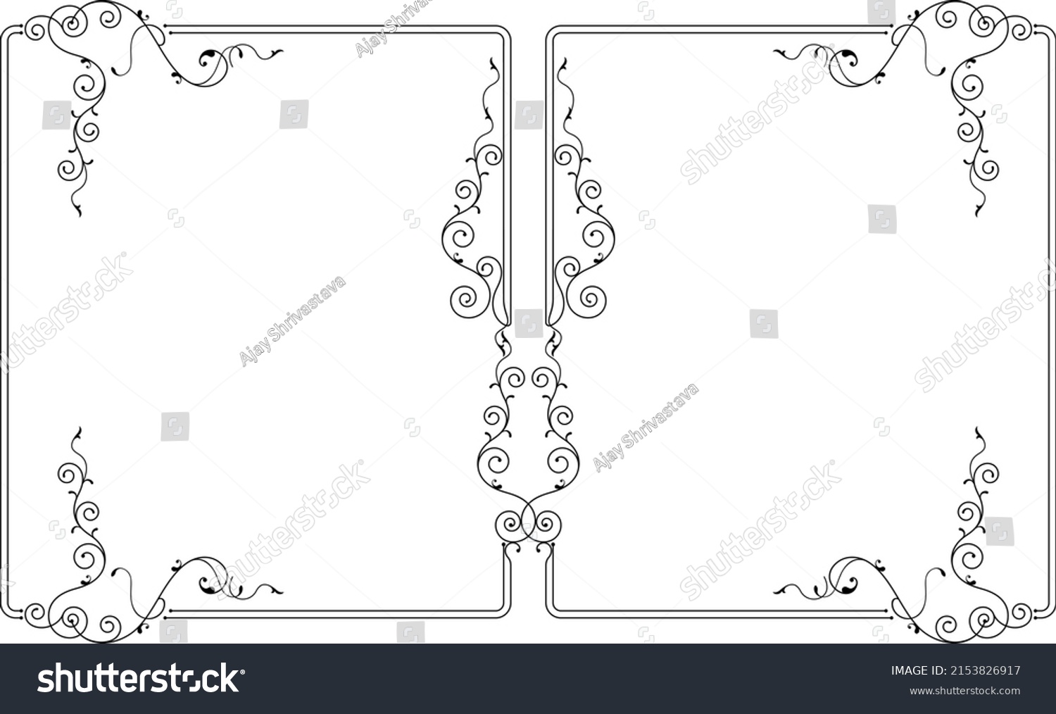 Frame Border Design Vector Art Illustration Stock Vector (Royalty Free ...