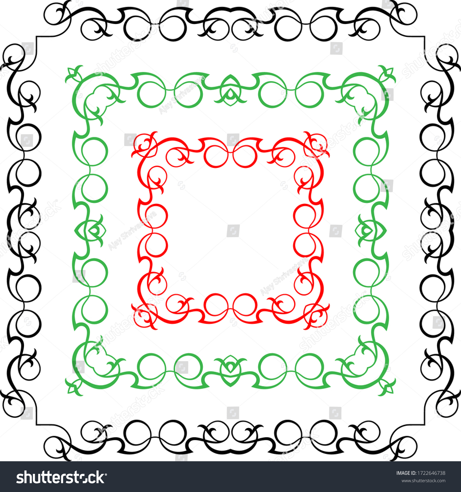 Frame Border Design Vector Illustration: เวกเตอร์สต็อก (ปลอดค่า ...