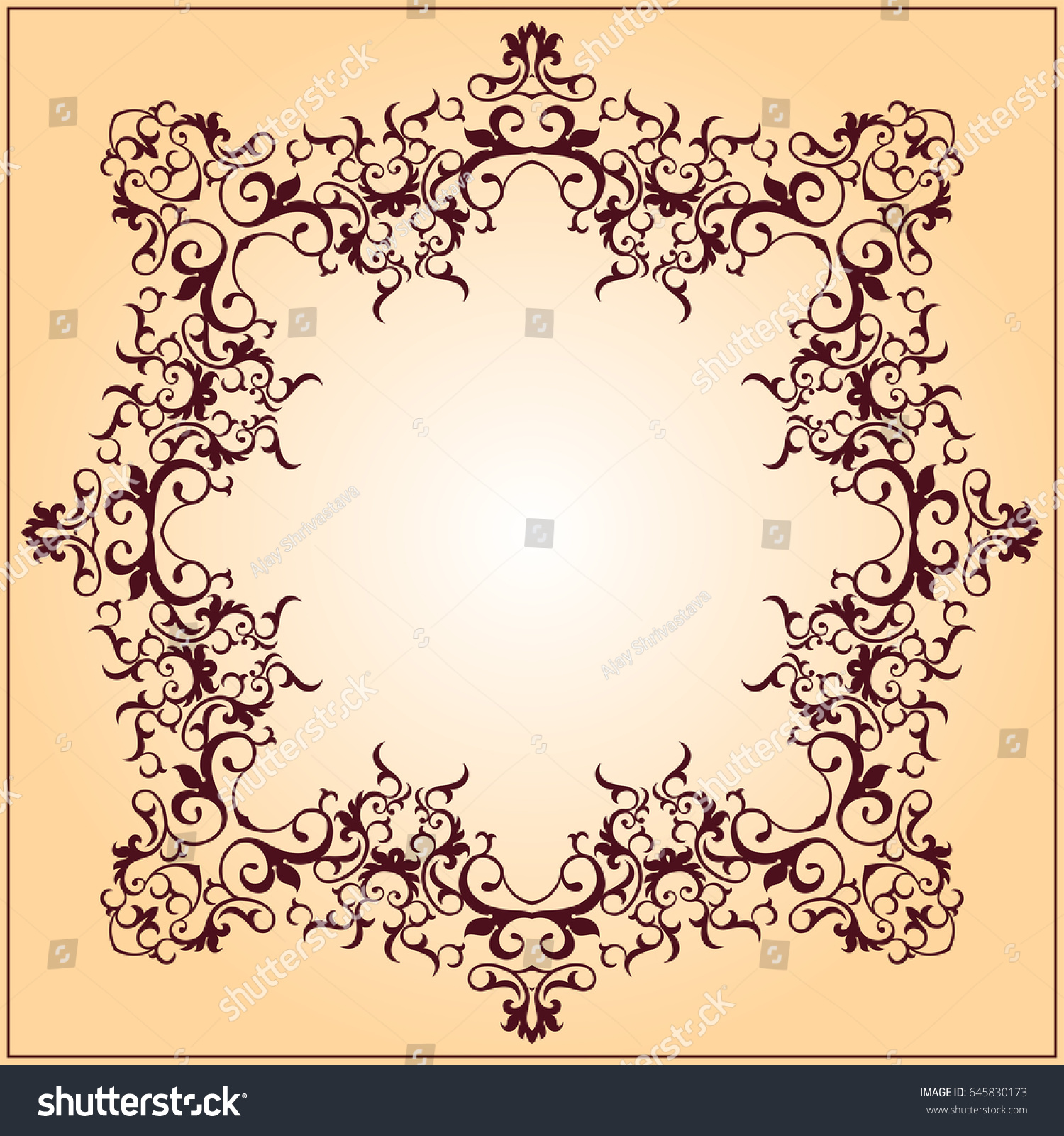 Frame Border Design Vector Illustration 库存矢量图（免版税）645830173 | Shutterstock