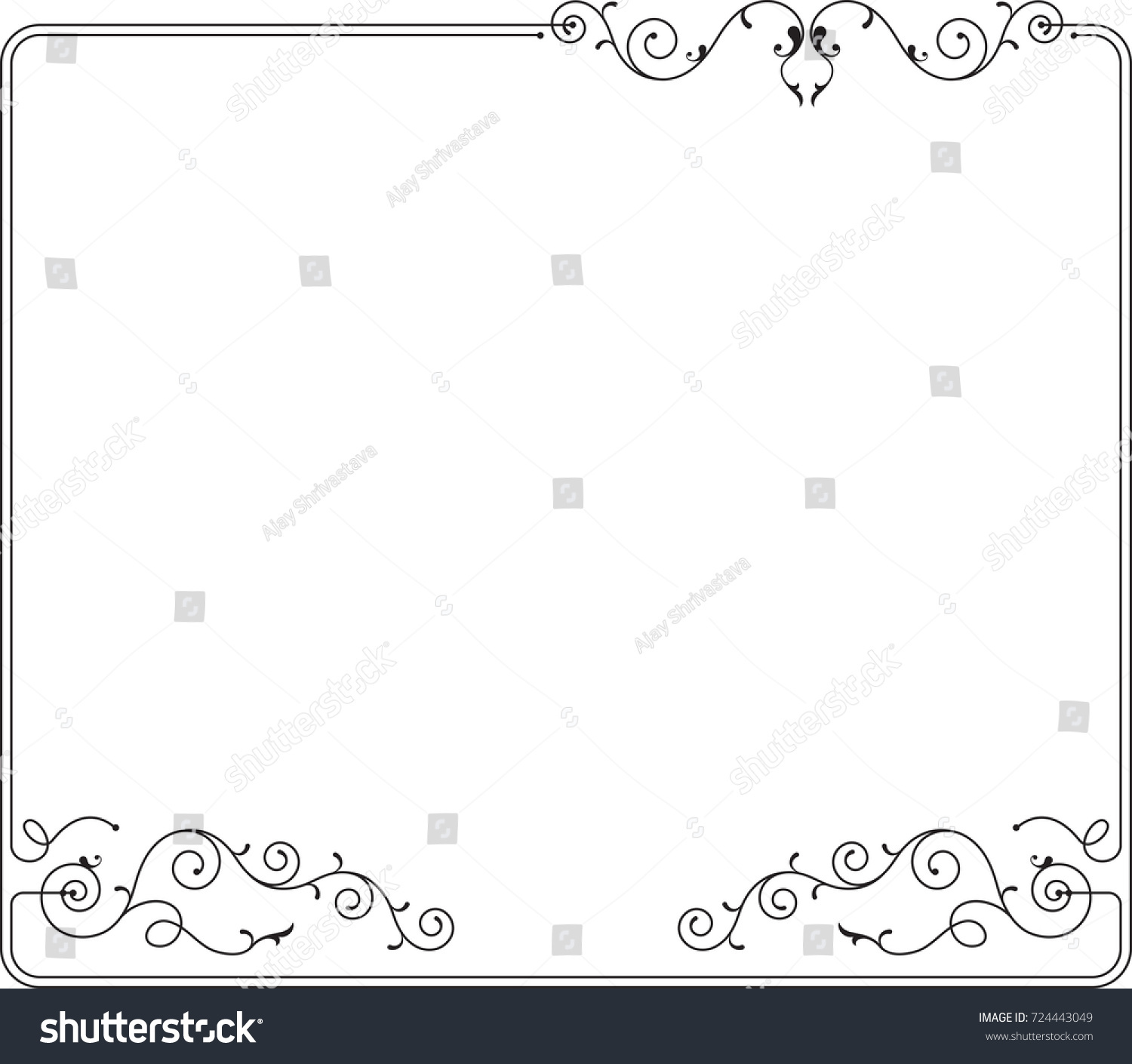 Frame Border Design Vector Illustration Stock Vector (Royalty Free ...