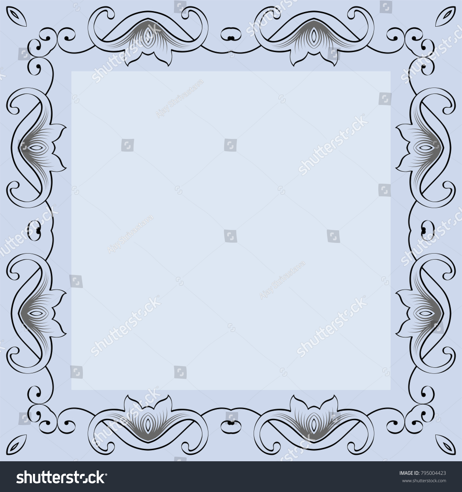 Frame Border Design Vector Illustration: เวกเตอร์สต็อก (ปลอดค่า ...