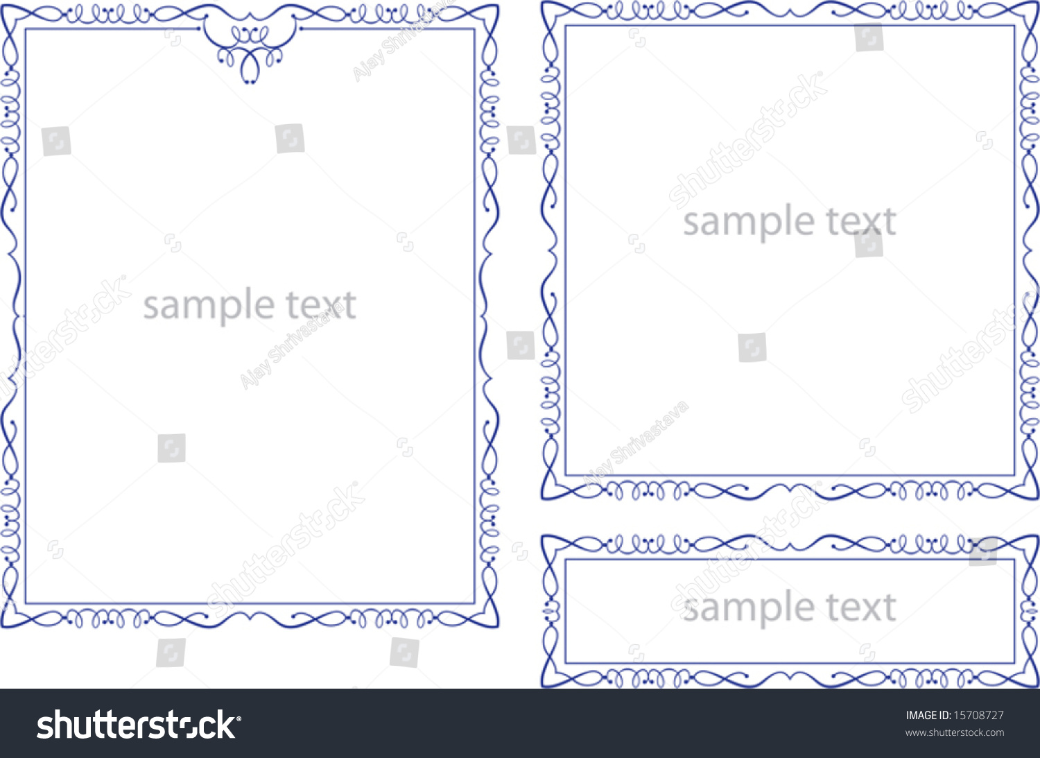 Frame, Border Designs In Various Shapes Stock Vector Illustration ...