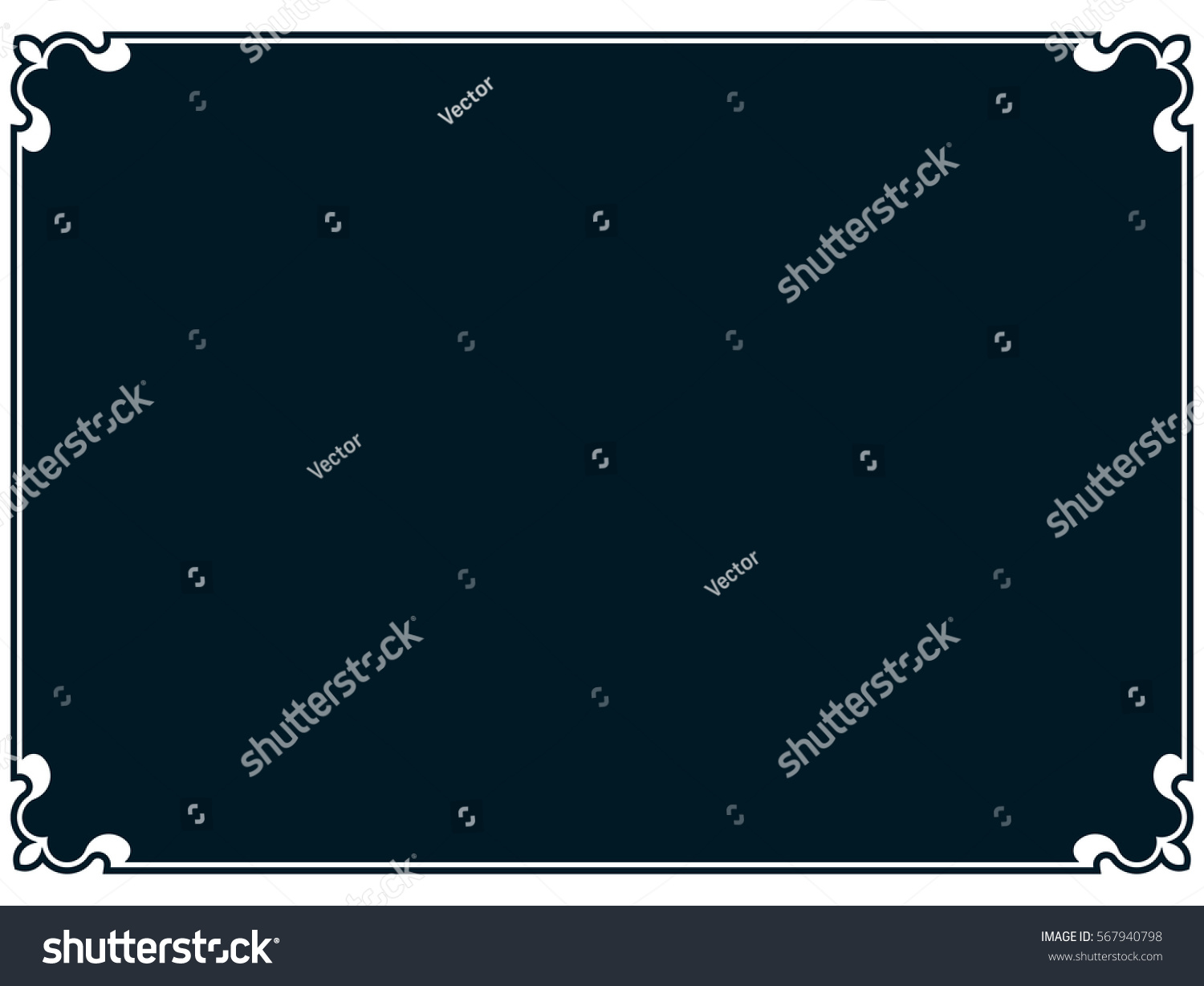 Frame Border Label Page Vector Vintage Stock Vector (Royalty Free ...