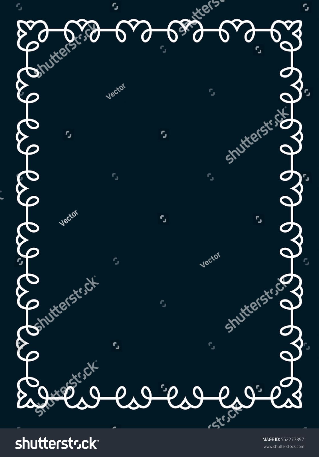 Frame Border Line Page Vector Book 库存矢量图（免版税）552277897 | Shutterstock