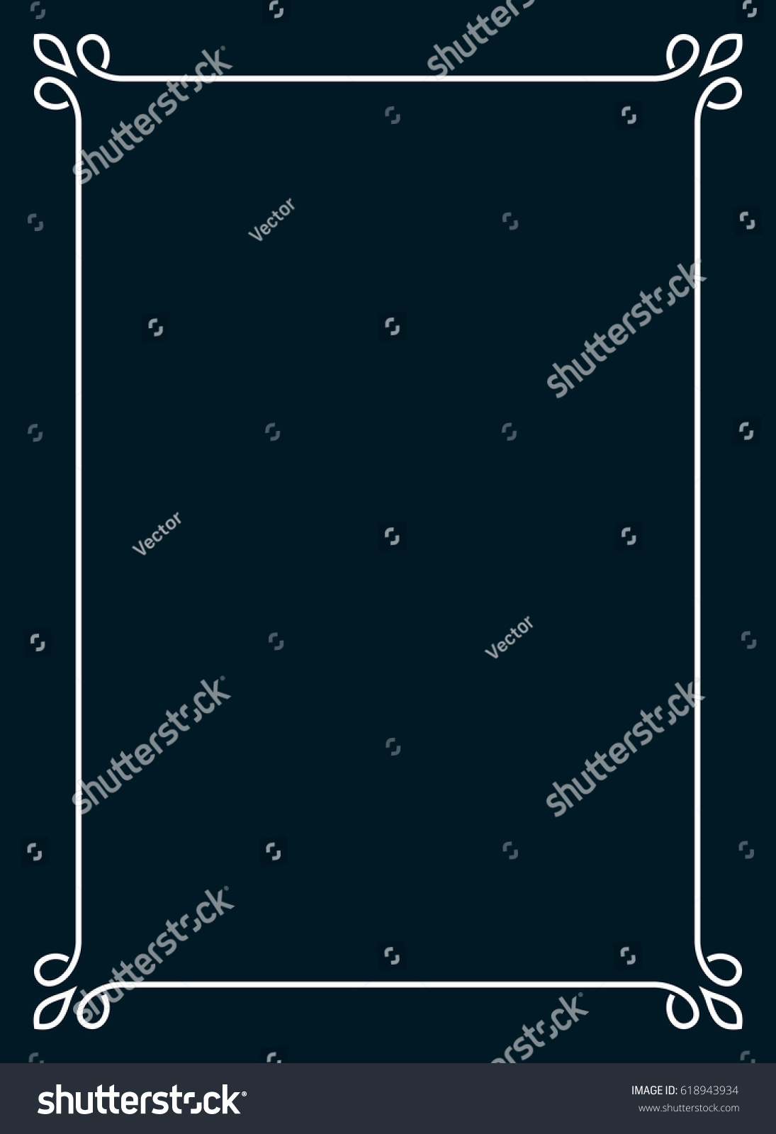 Frame Border Line Page Vector Book Stock Vector (Royalty Free ...