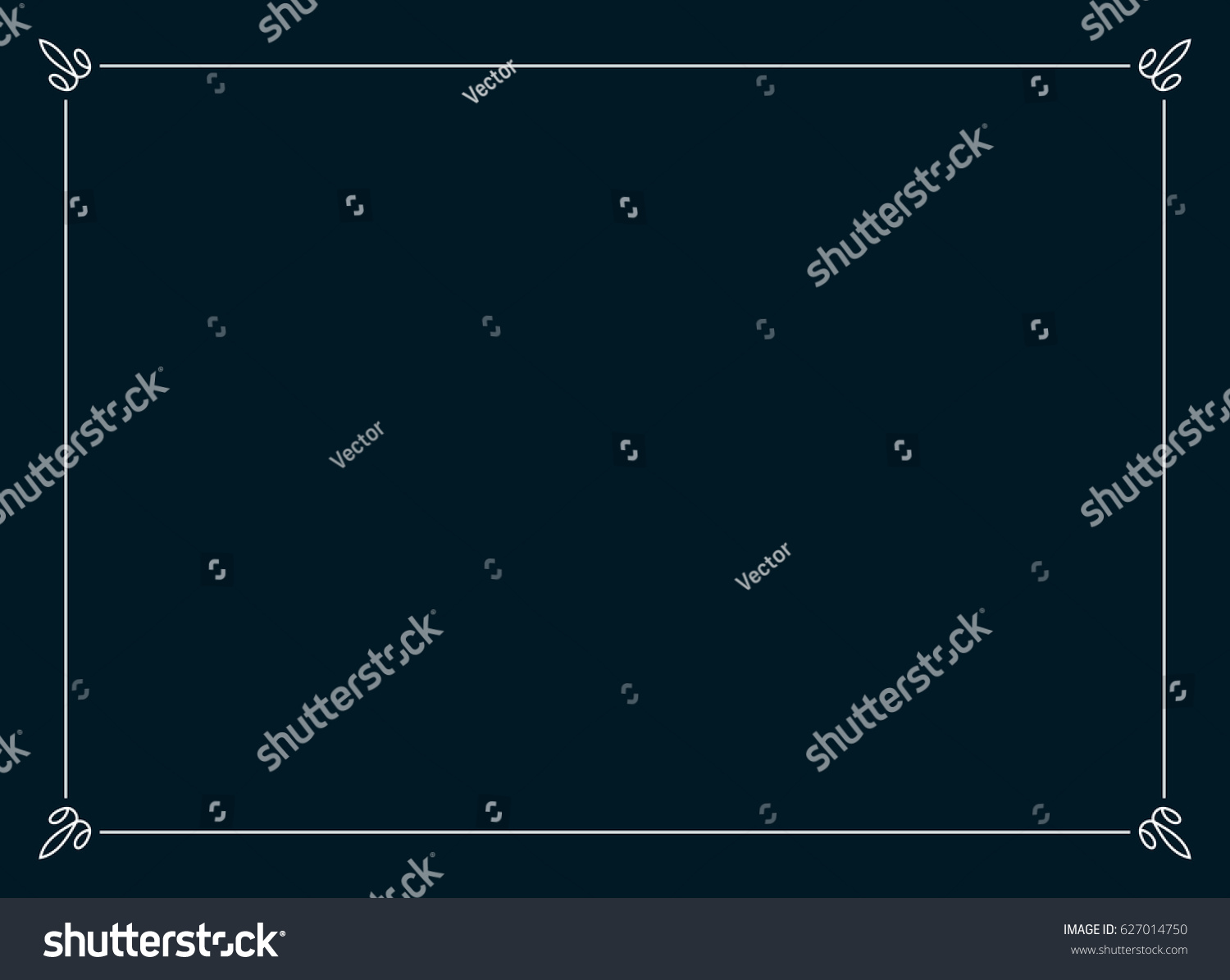 Frame Border Line Page Vector Horizontal Stock Vector (Royalty Free ...