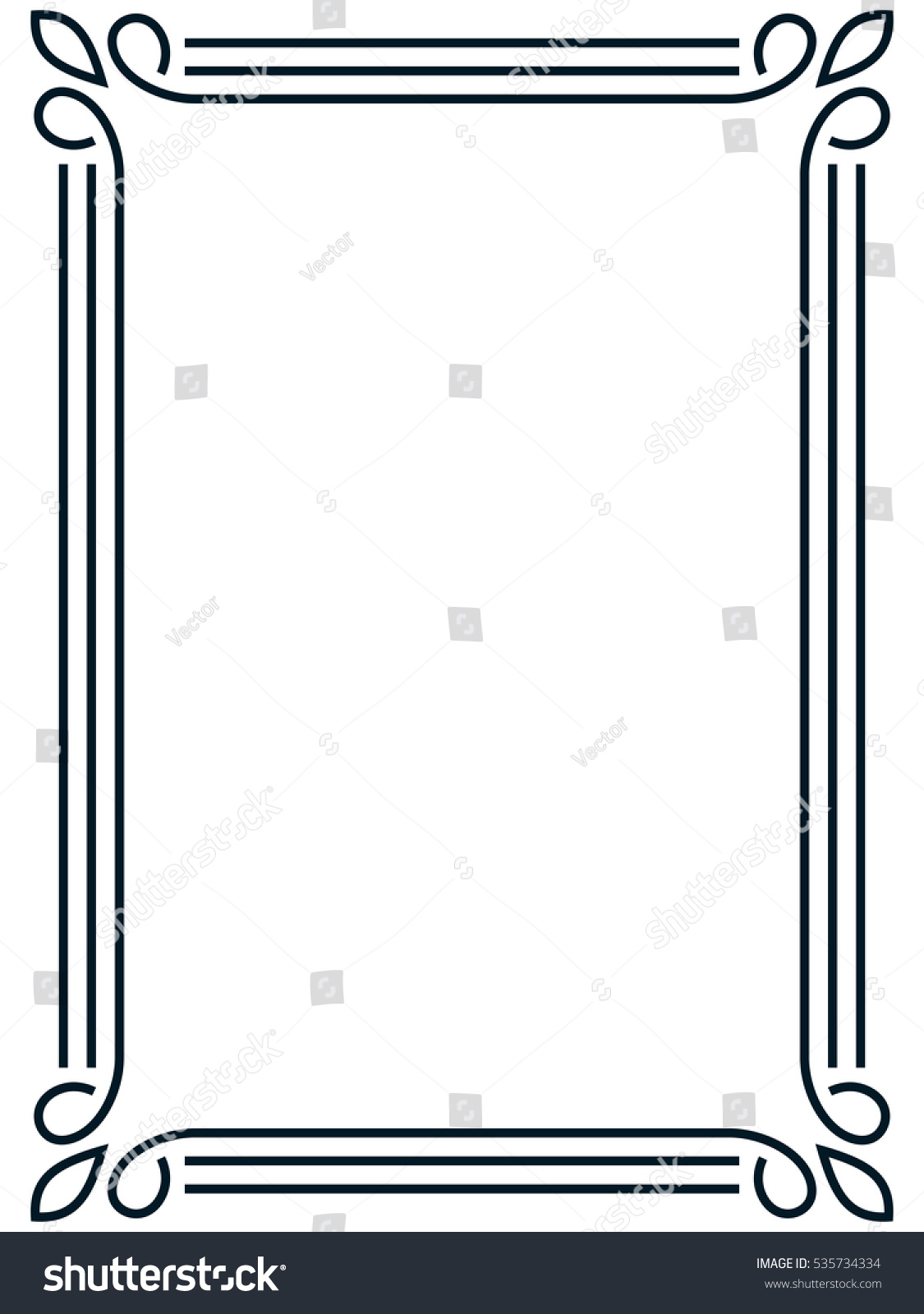 Frame Border Line Page Vector Simple: vetor stock (livre de direitos ...