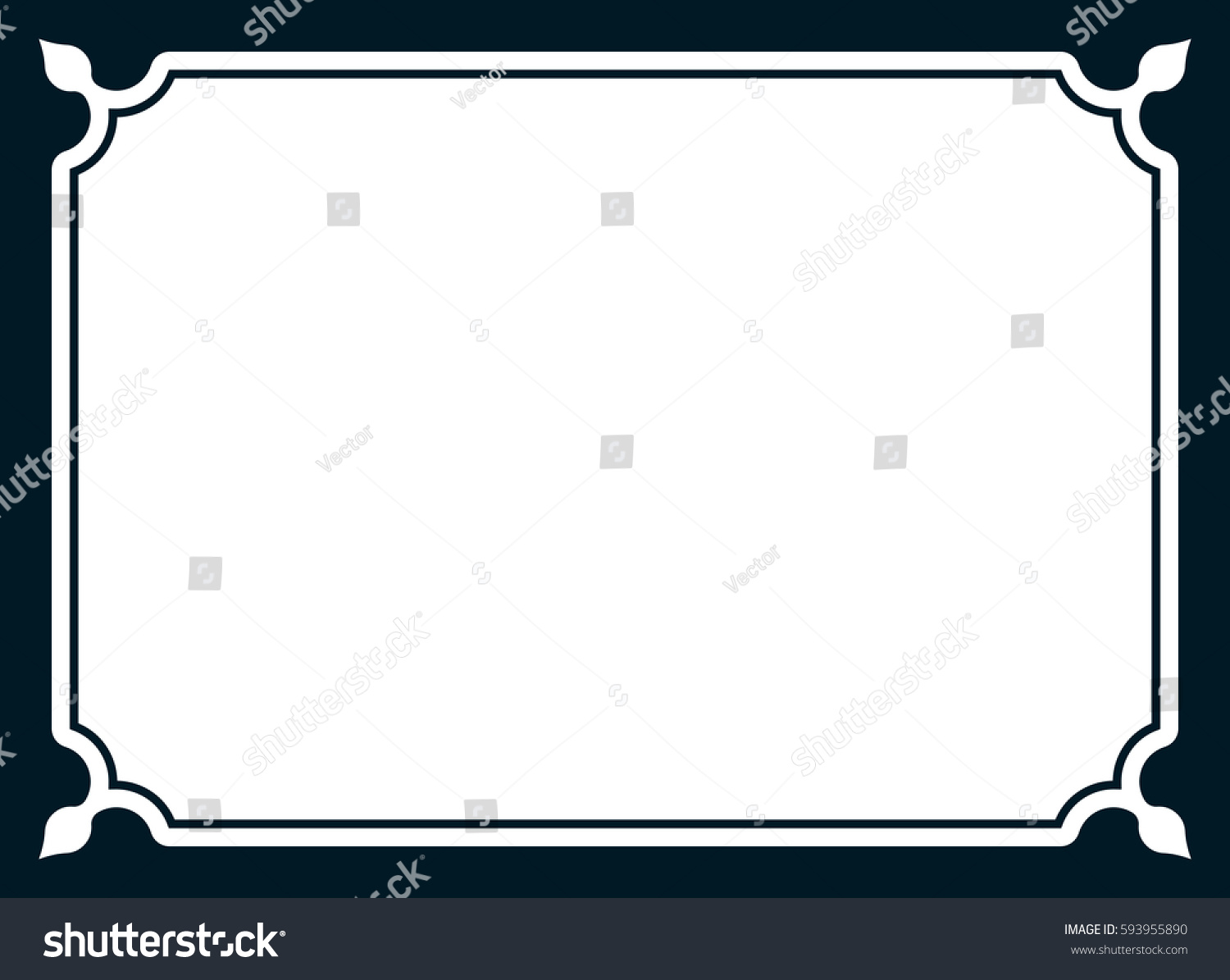 Frame Border Line Page Vector Simple: vector de stock (libre de ...