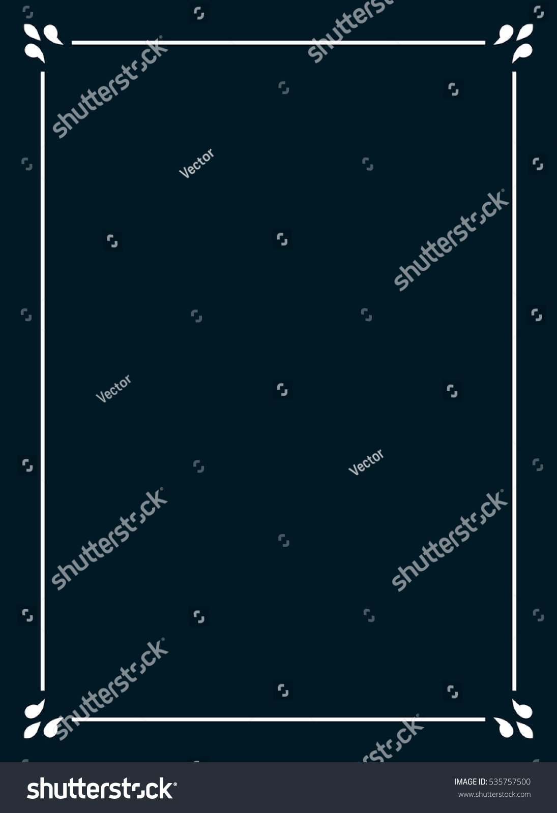 Frame Border Line Page Vector Simple Stock Vector (Royalty Free ...