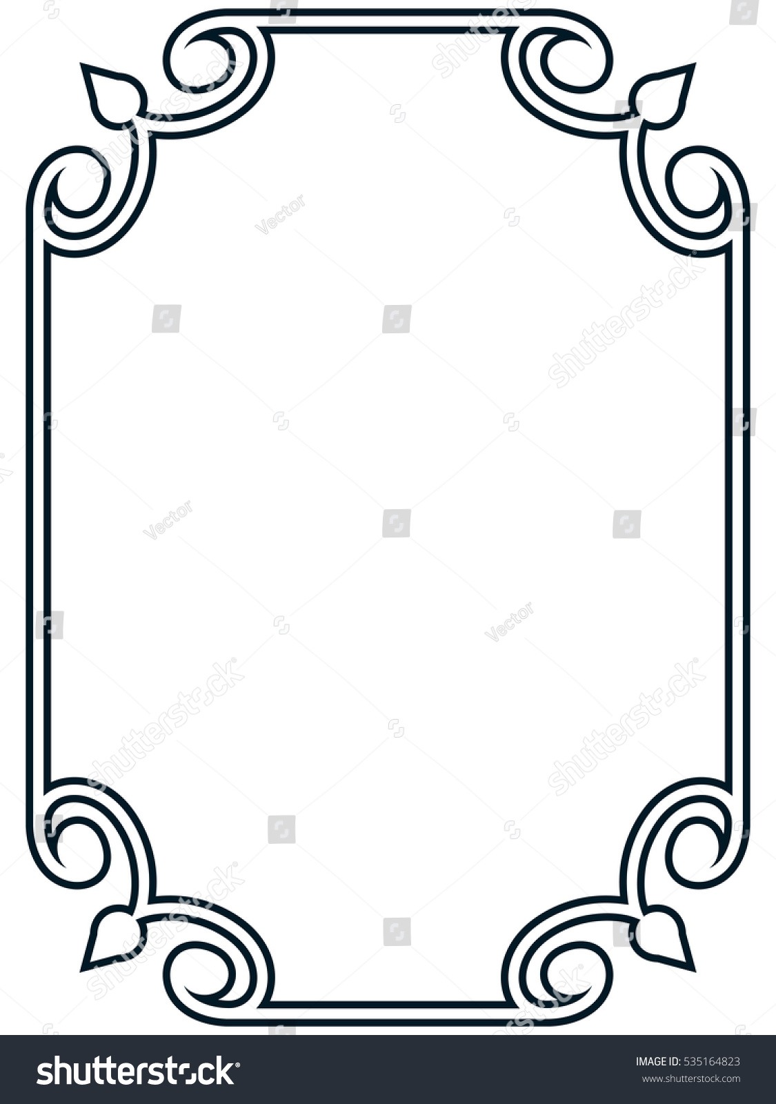 Frame Border Line Page Vector Vintage 库存矢量图（免版税）535164823 | Shutterstock