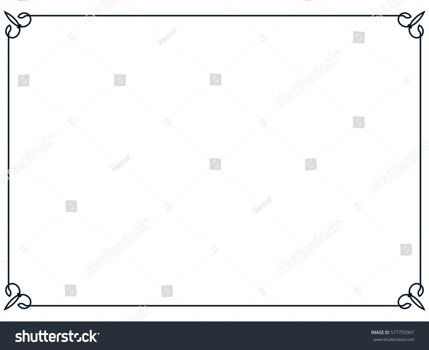 Frame Border Line Page Vector Vintage 库存矢量图（免版税）577755907 | Shutterstock