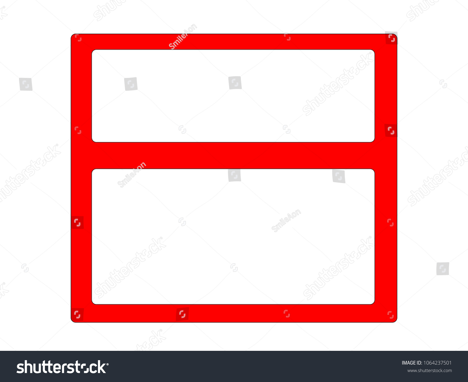 Frame Border Red On White Background Stock Vector (Royalty Free ...