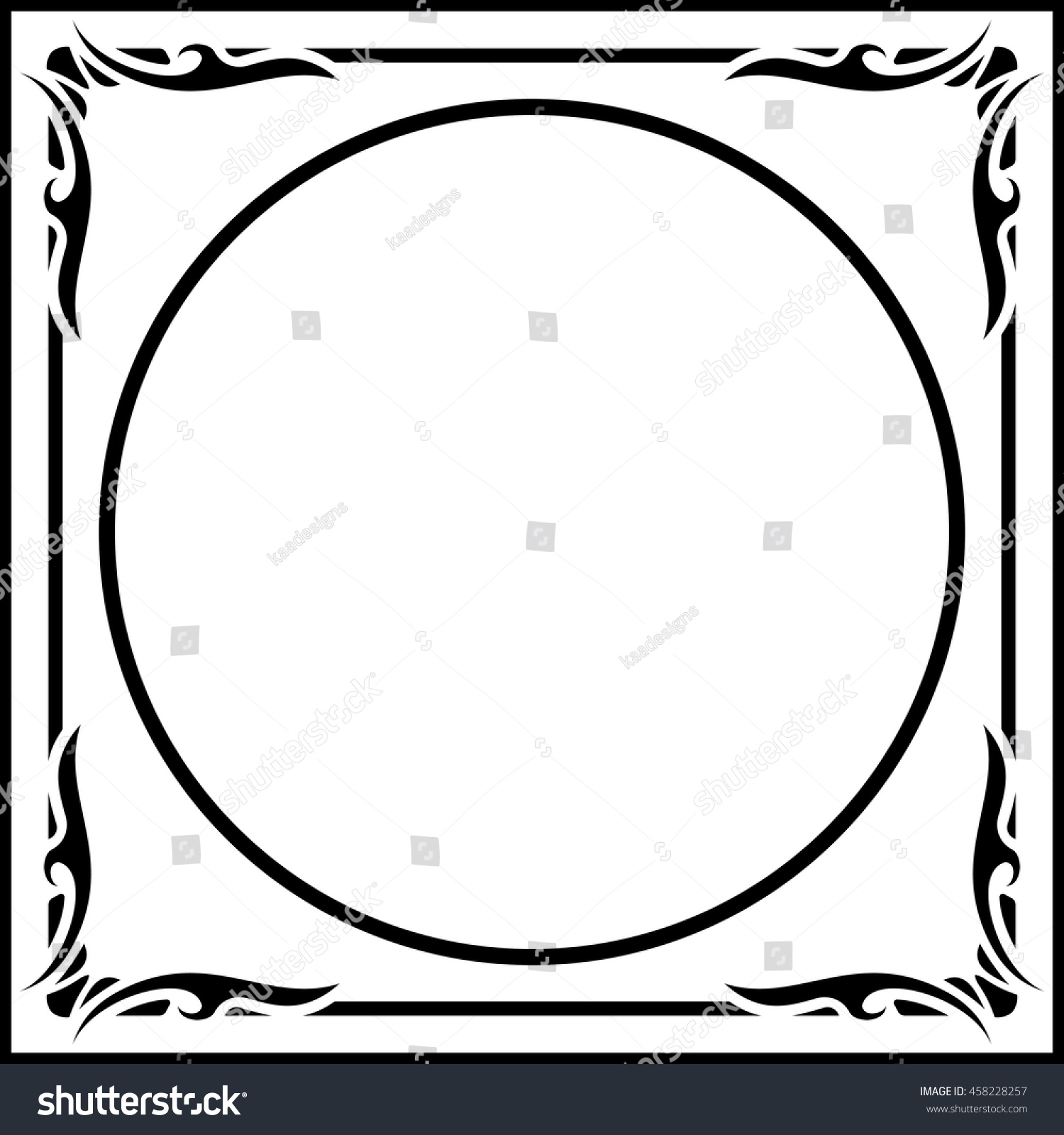 Frame Border Square Beautiful Vector Vintage Stock Vector (Royalty Free ...
