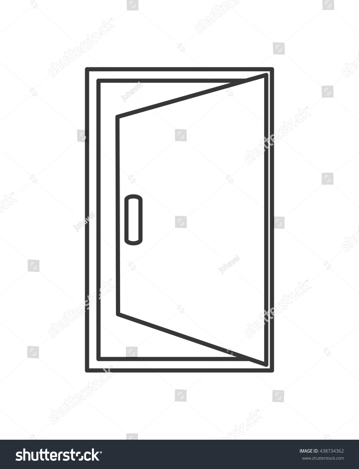 Frame Design Isolated Traditional Open Door Stock Vector (Royalty Free ...