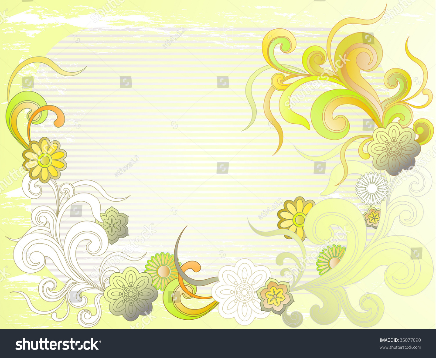 Frame Text Flowers Stock Vector (Royalty Free) 35077090 | Shutterstock